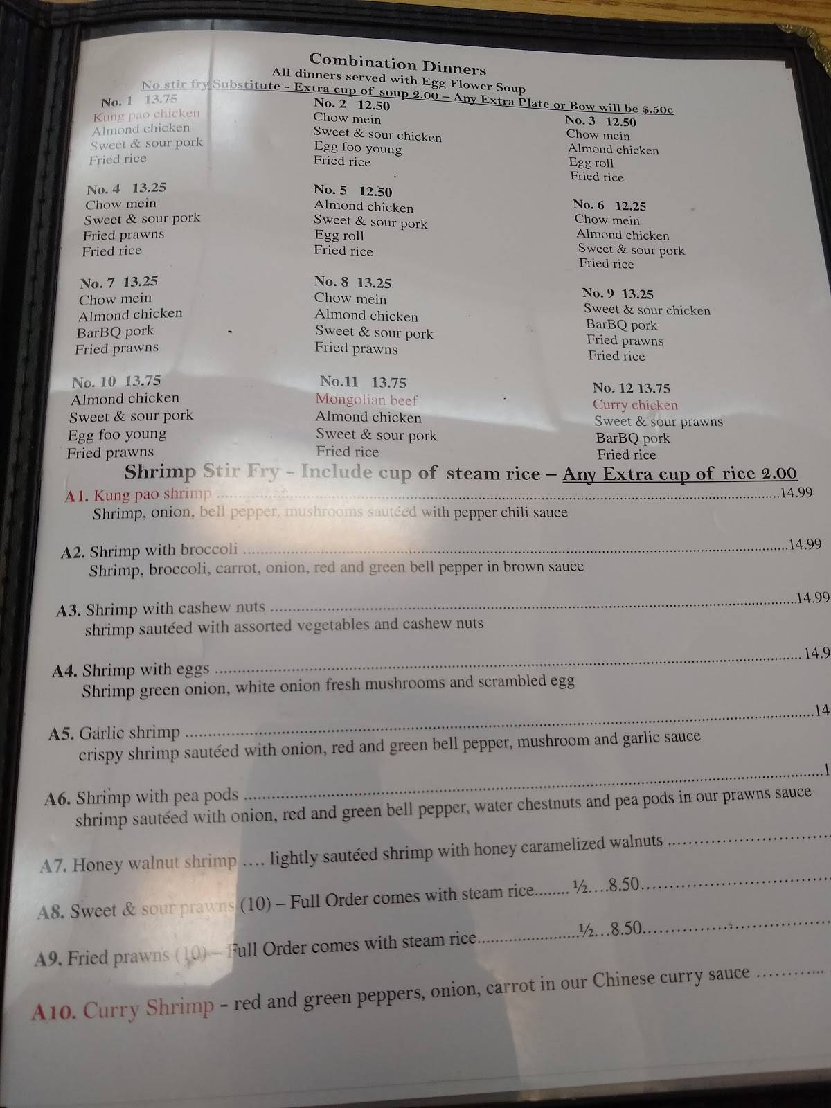 Menu at Three Sisters Restaurant, Spokane Valley, E Sprague Ave