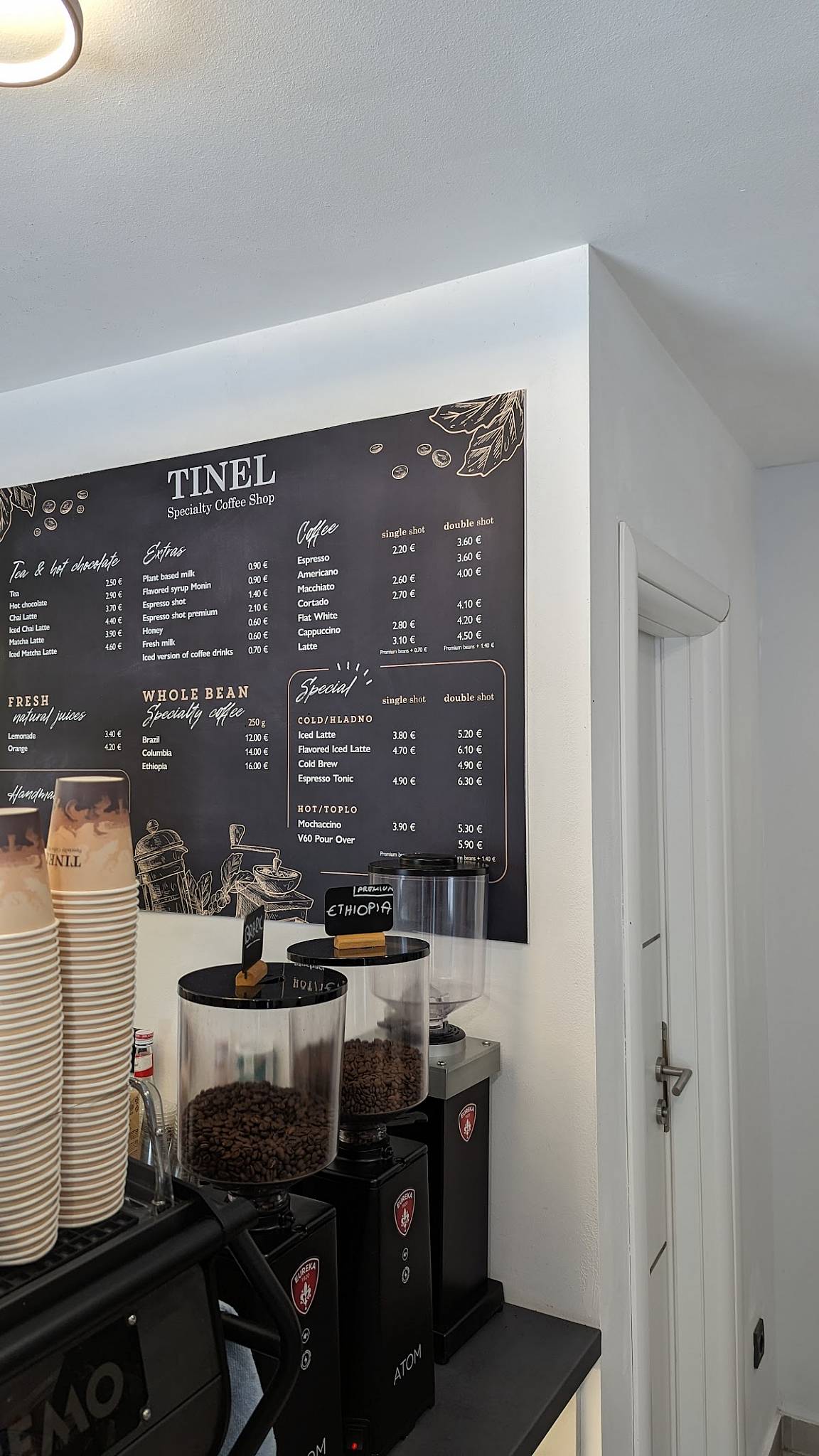 Menu at Tinel Specialty Coffee Shop - Split cafe, Split