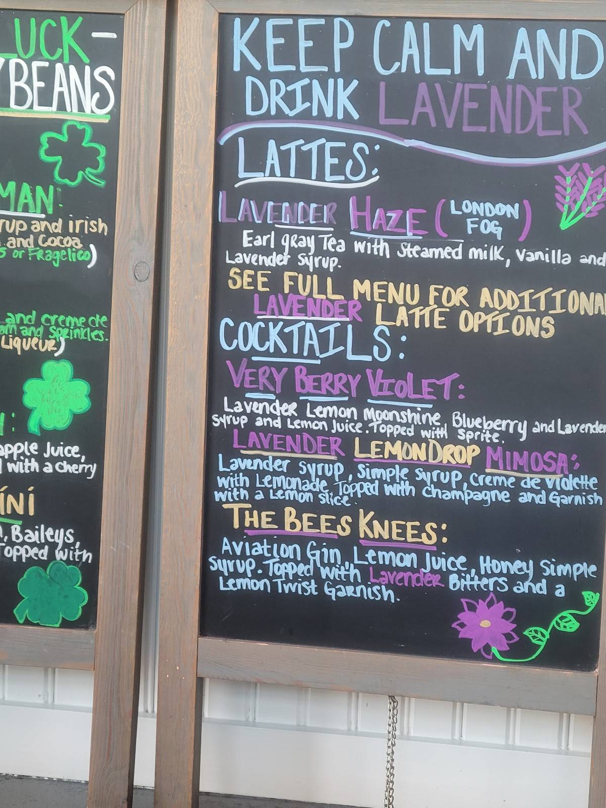 Menu at Tipsy Beans Café pub & bar, Williamsburg