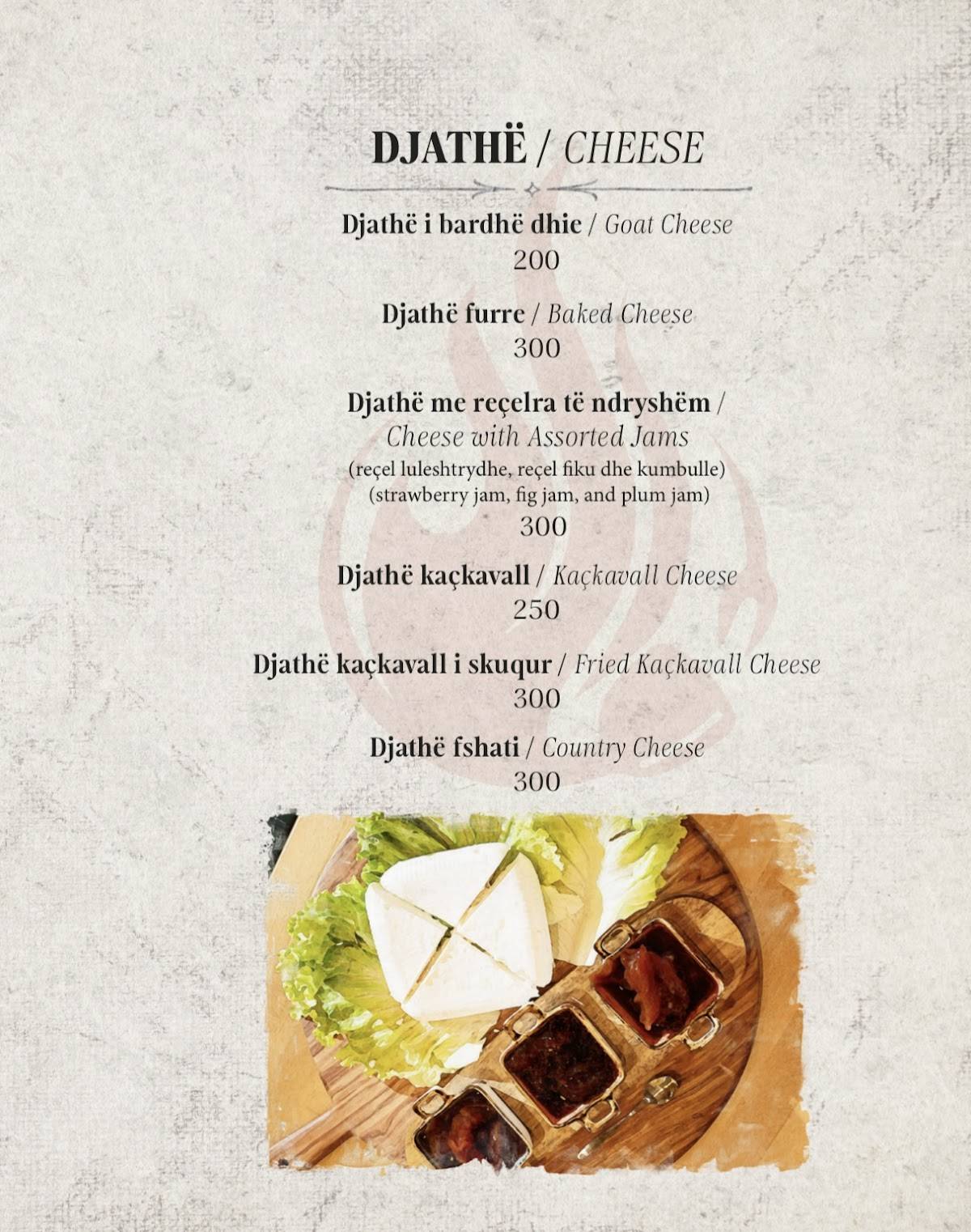 Menu at Blinis Restaurant, Tirana