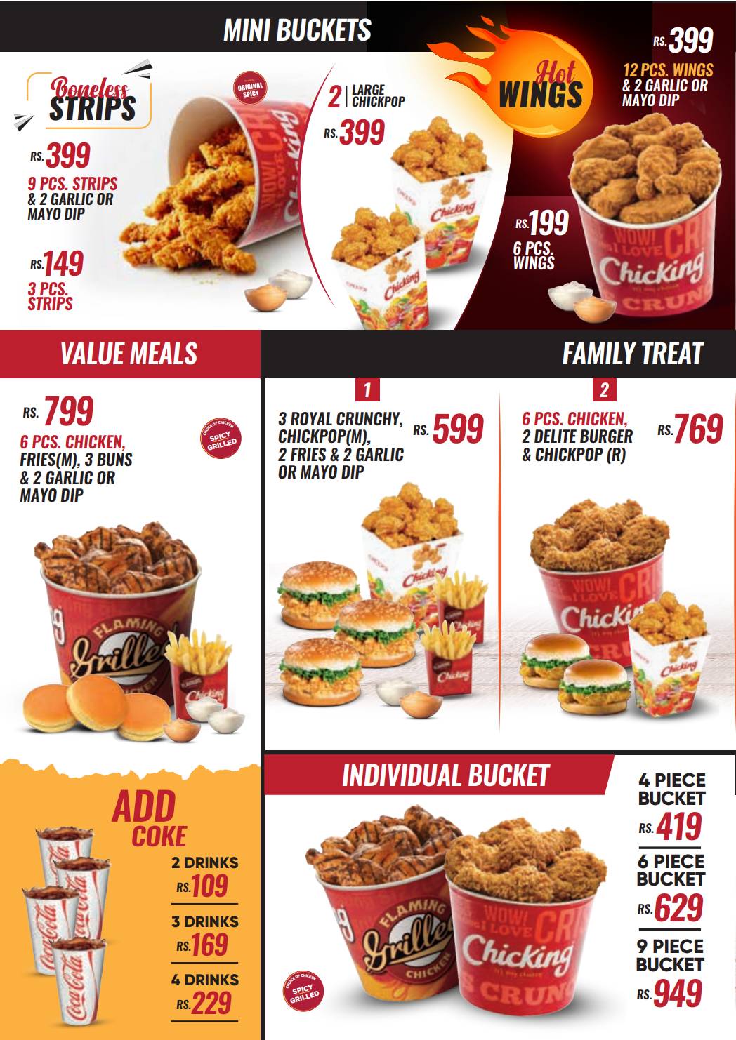 Menu at ChicKing, Tirur, metro mart