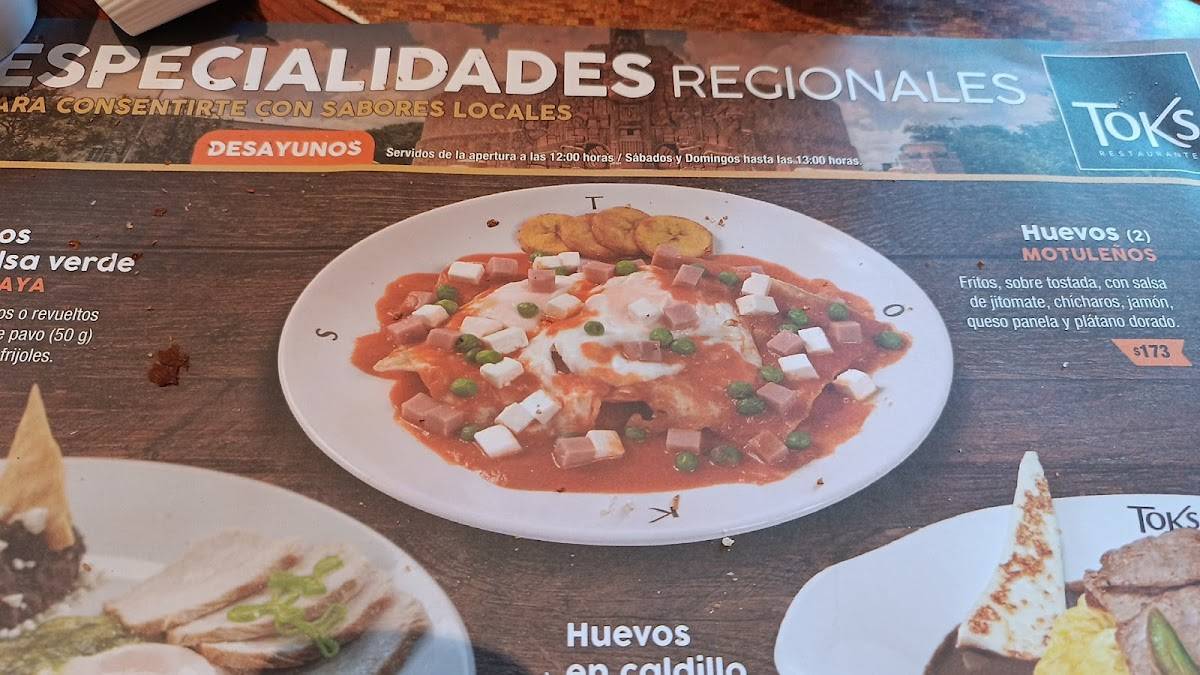 Carta del restaurante Toks Altabrisa, Merida