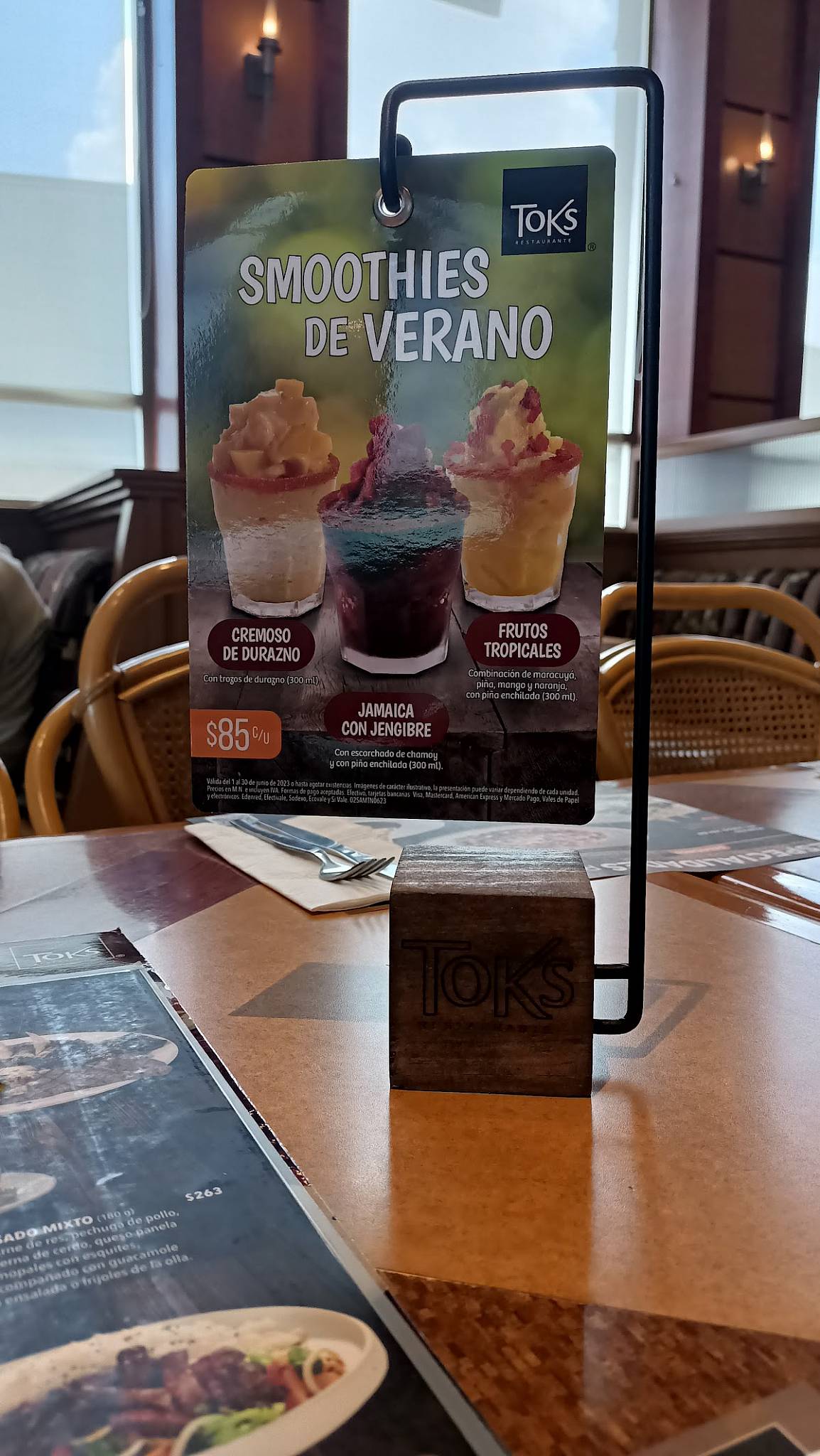 Carta del restaurante Toks Altabrisa, Merida