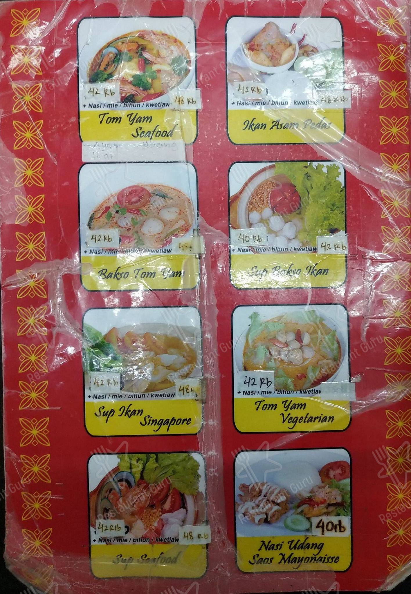 Menu at Tom Jk Yam, Jakarta
