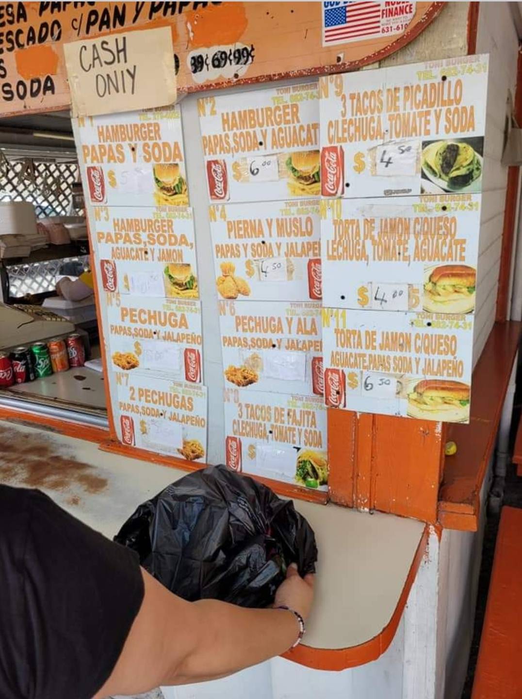 Menu at Toni Burger restaurant, McAllen