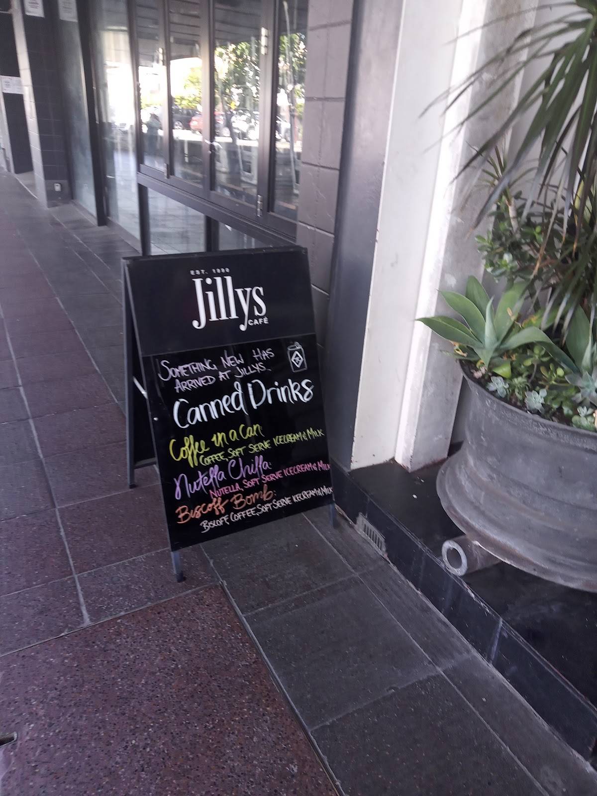 Menu at Jillys Cafe, Toowoomba City