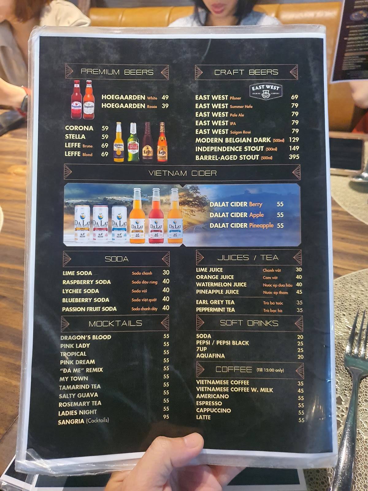 Menu at Steak Love Độc Lập restaurant, Ho Chi Minh City
