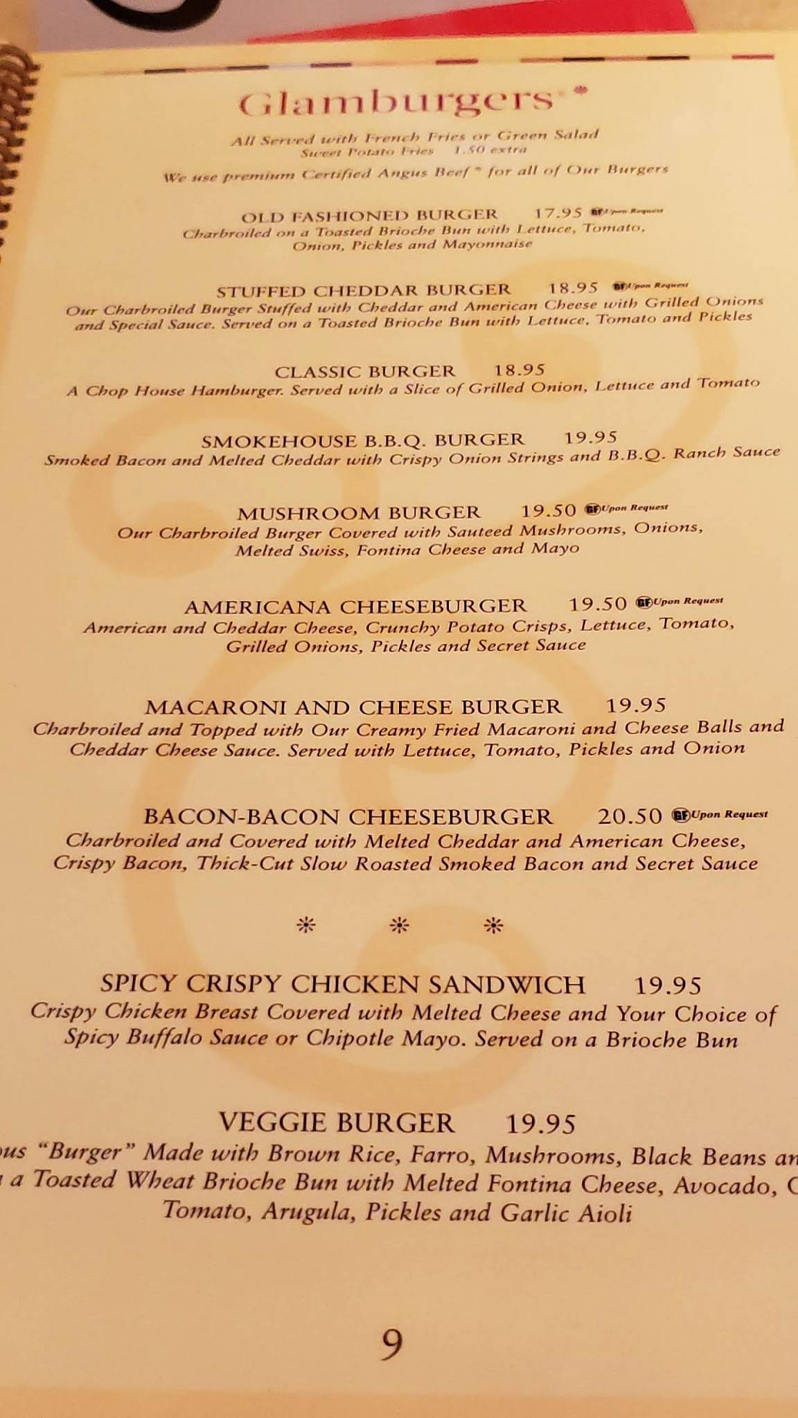 Menu at The Cheesecake Factory desserts, Toronto
