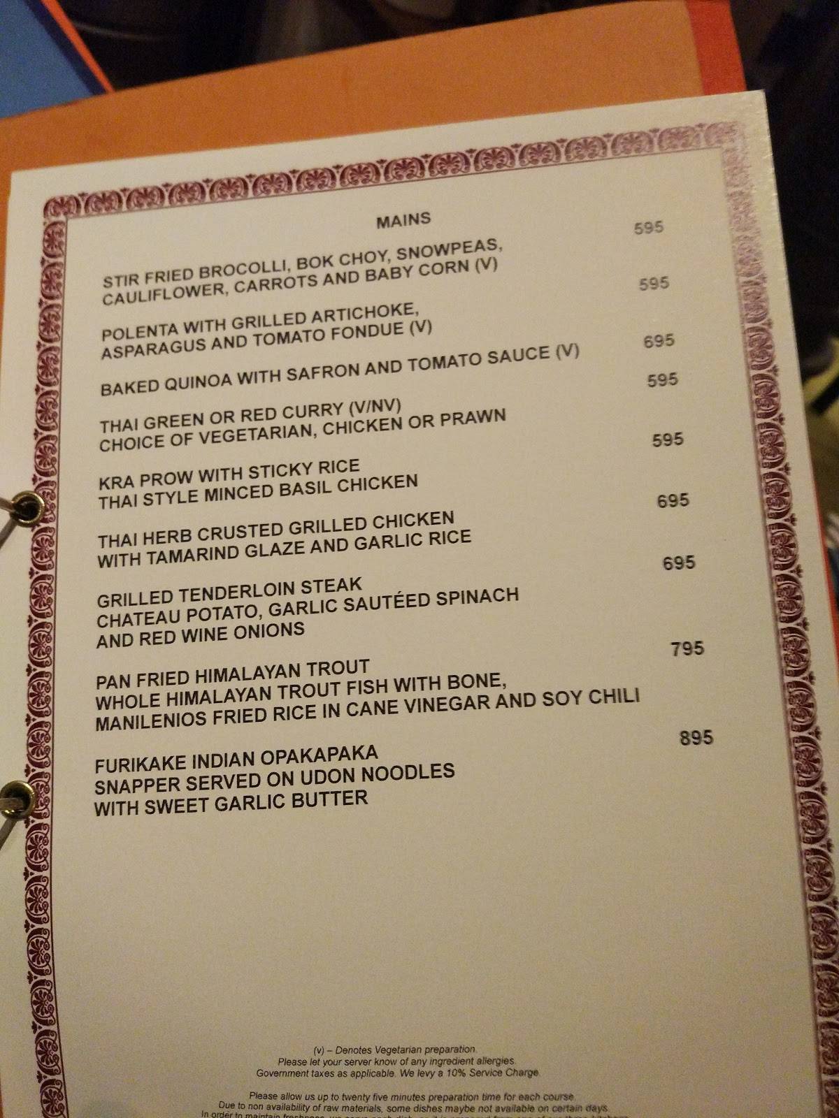 Menu at Town Hall, Gurugram, TWO HORIZON CENTER