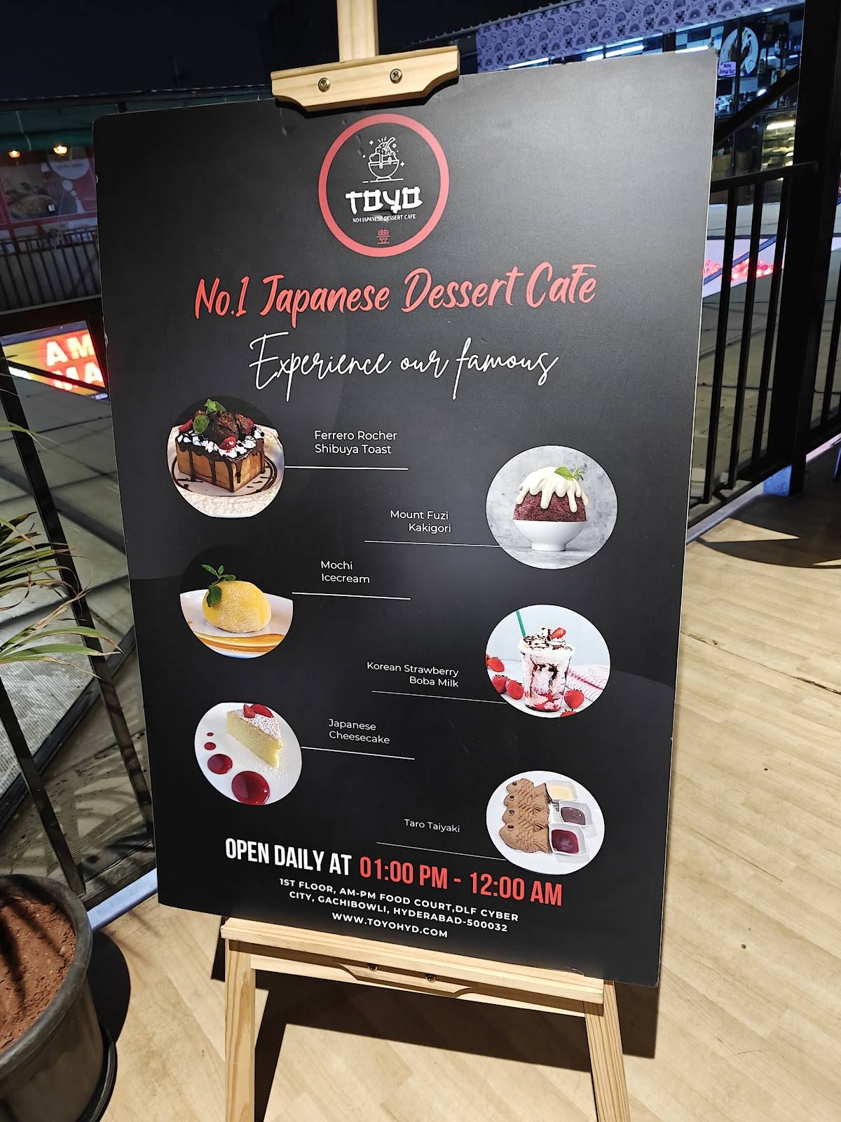 Menu at Toyo - No.1 Japanese Dessert Cafe, Hyderabad