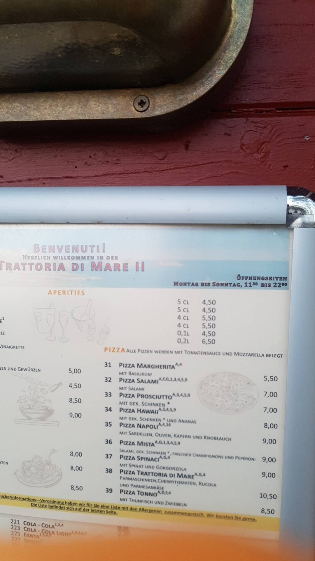 Menu at Trattoria Di Mare Due restaurant, Berlin, Müggelbergallee 1a