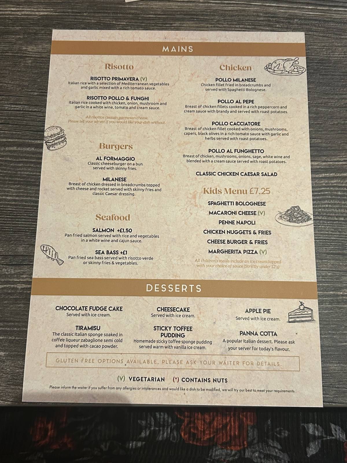 Menu at Trattoria Roma restaurant, Johnstone, 12-14 High St