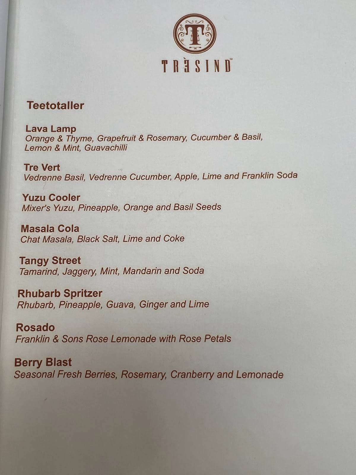 Menu at Tresind Studio St. Regis Gardens restaurant, Dubai, St. Regis ...