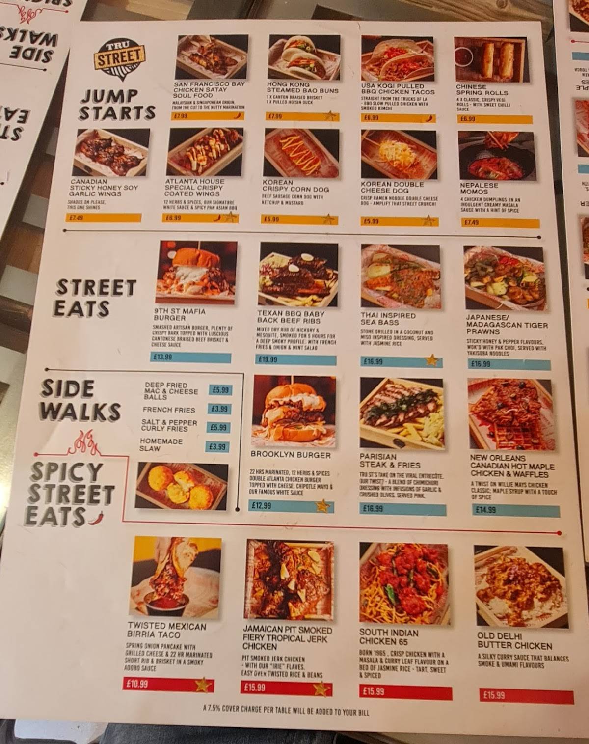 Menu at Tru Street - Real Street Food restaurant, Manchester, The ...