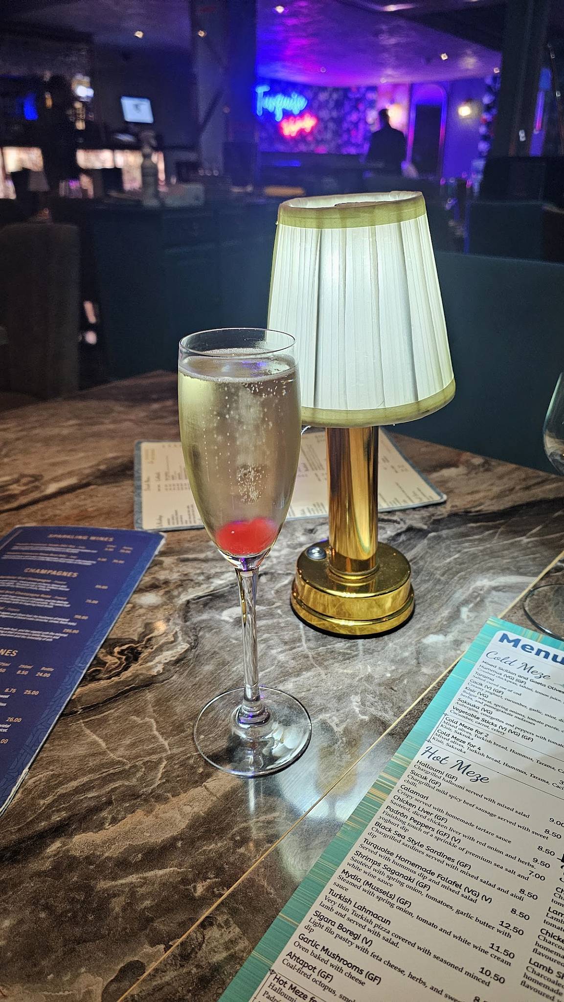 Menu at Turquoise Weybridge restaurant, Weybridge