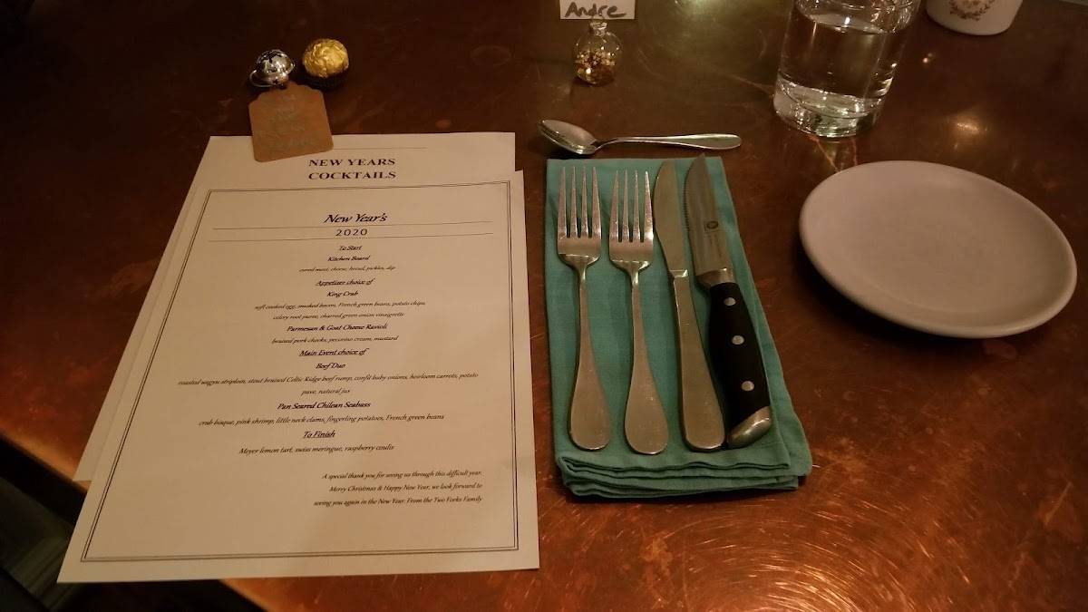 Menu at Two Forks pub & bar, Port Stanley