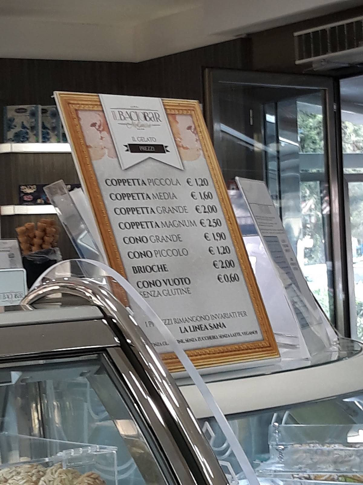 Menu da Il Bacio Bar, Bagheria