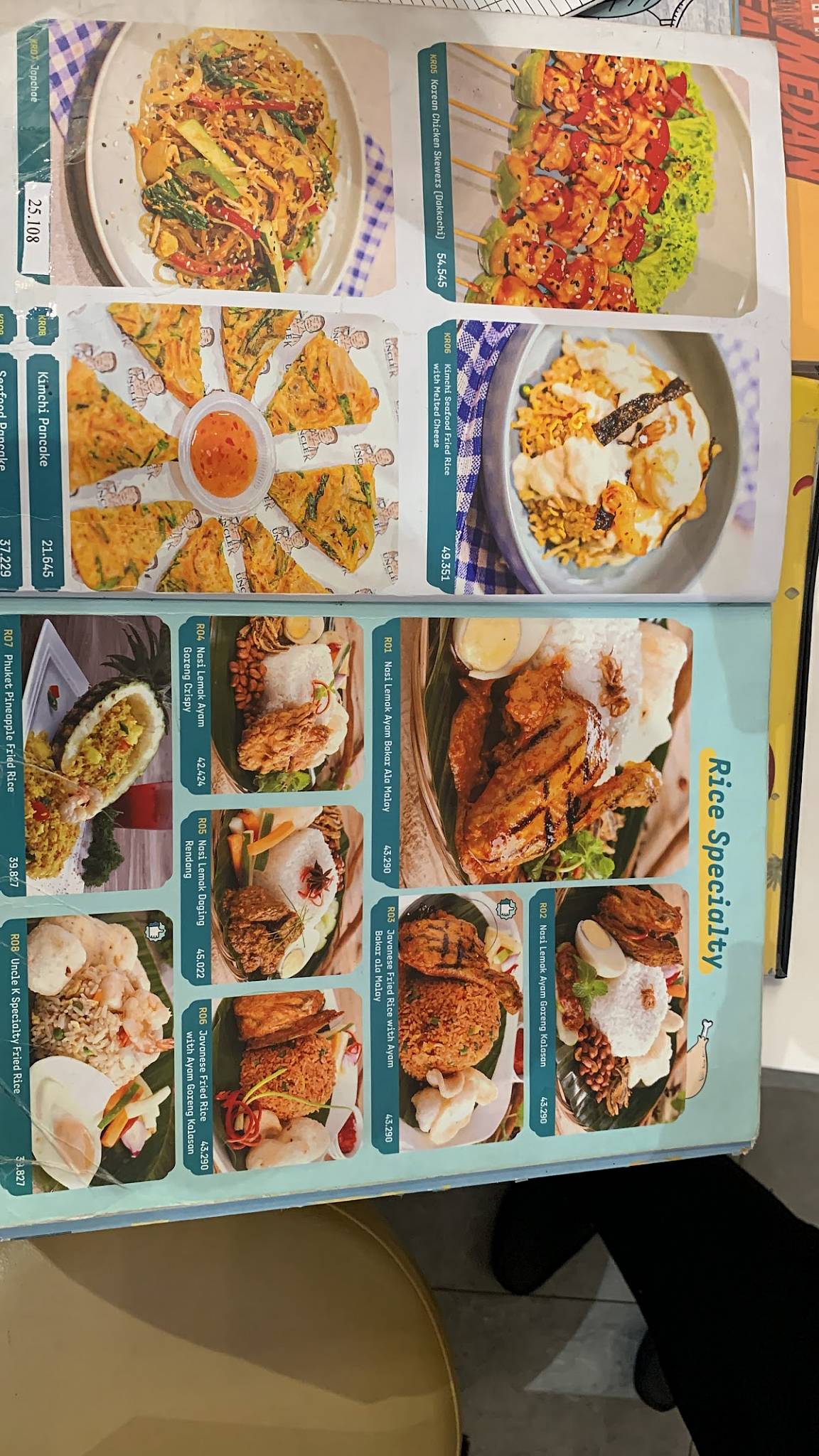 Menu at UNCLE K restaurant, Medan, Sun Plaza