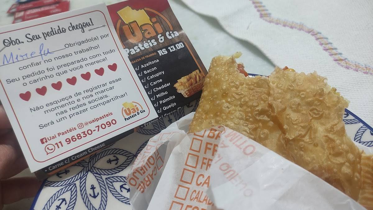 Menu em Uai pasteis & Cia, Jundiaí