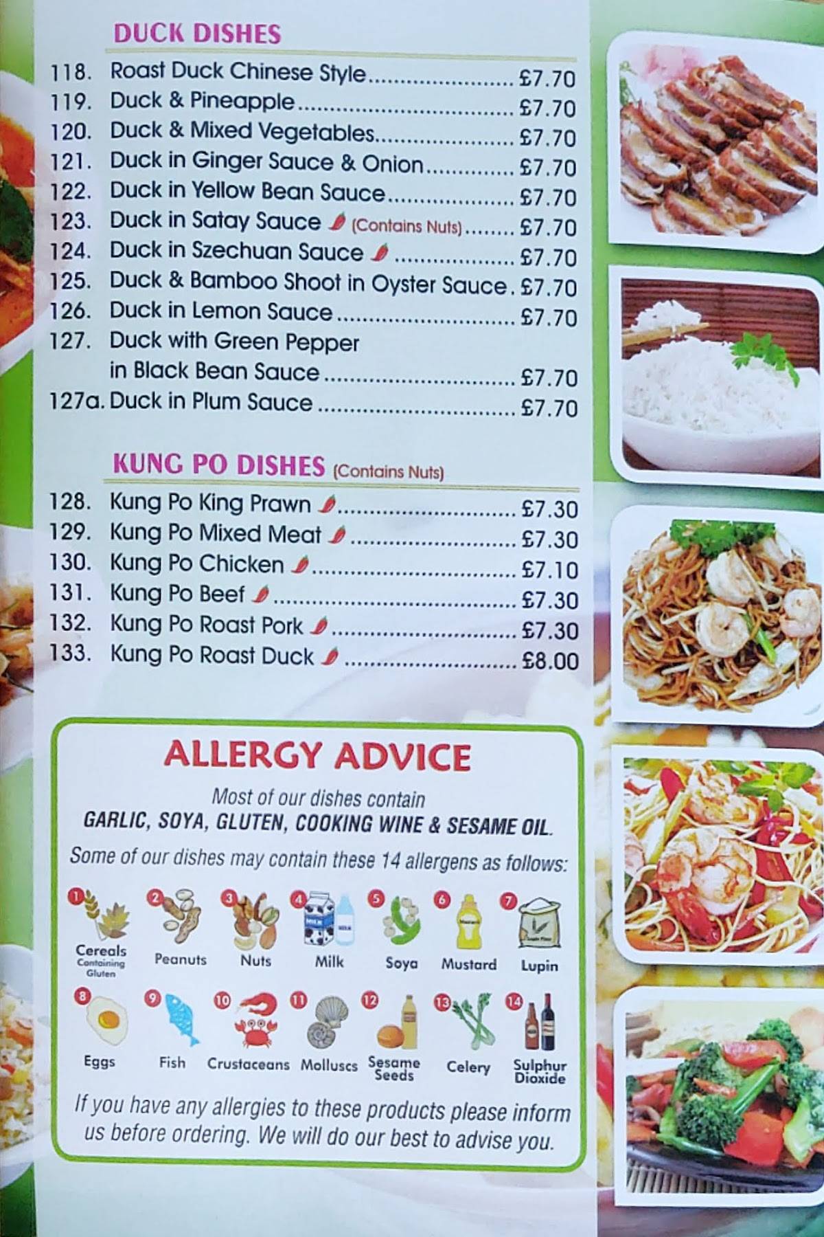 Menu at Uncle Wong restaurant, Yate, Lark Rise