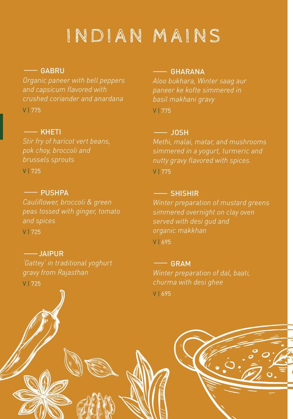 Menu at Under The Neem, Gurugram