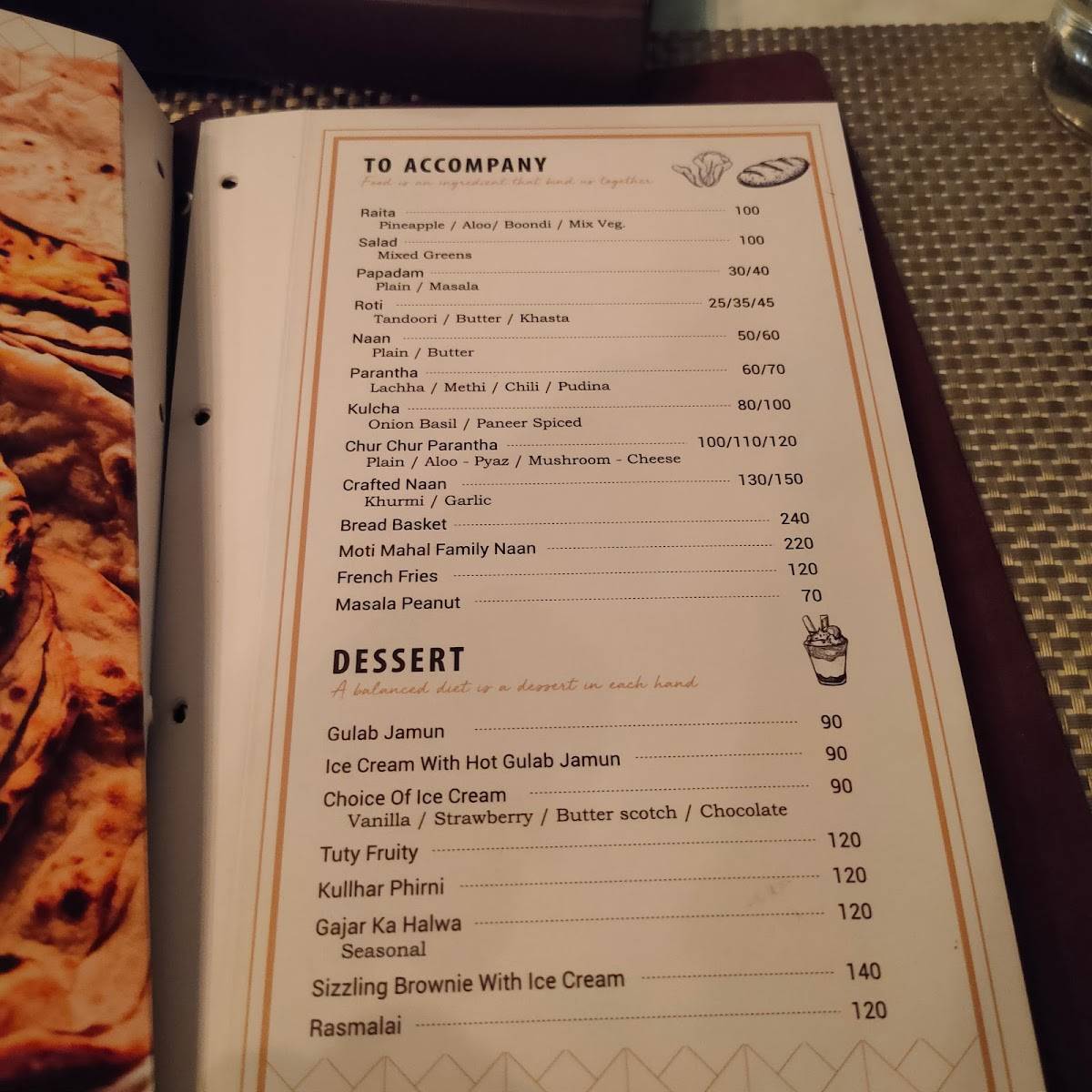 Menu at Urban Rasoi, Jorhat