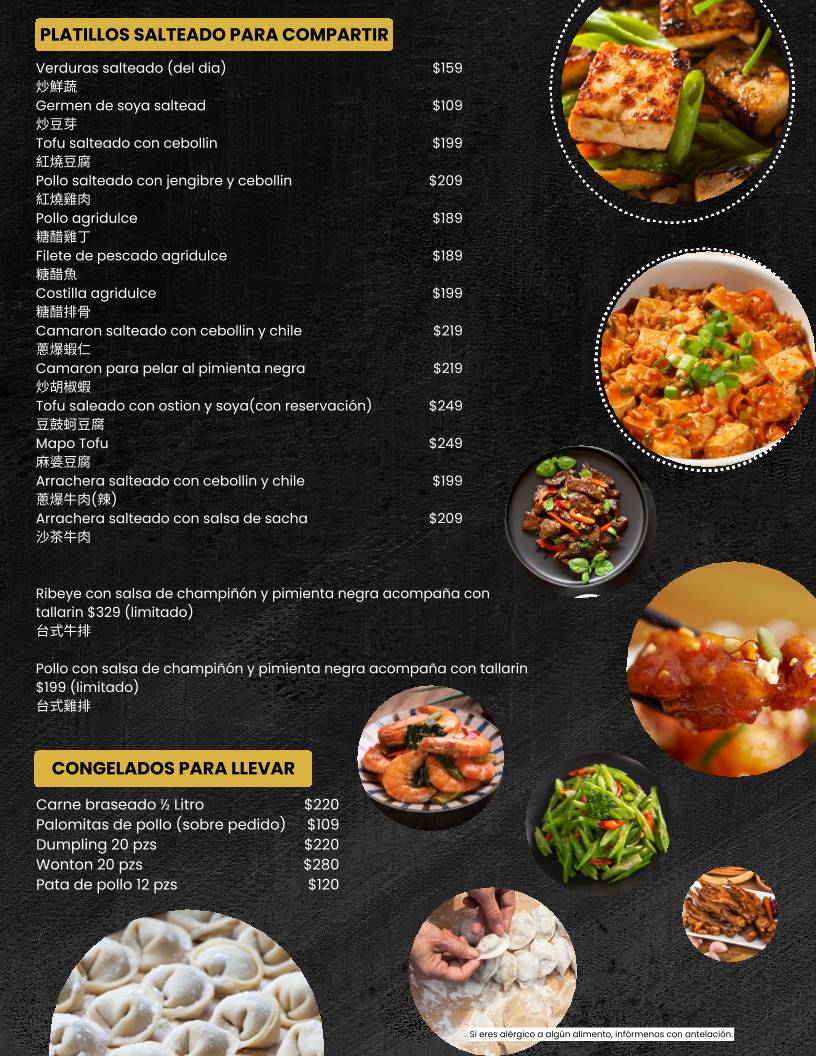 Carta del restaurante Utopia, El Maguey