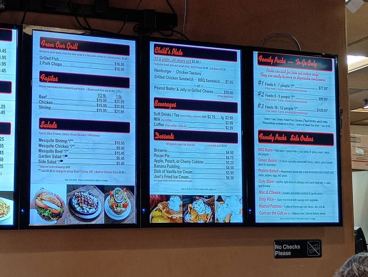Menu at Valley Ranch Grill & Barbeque, Houston