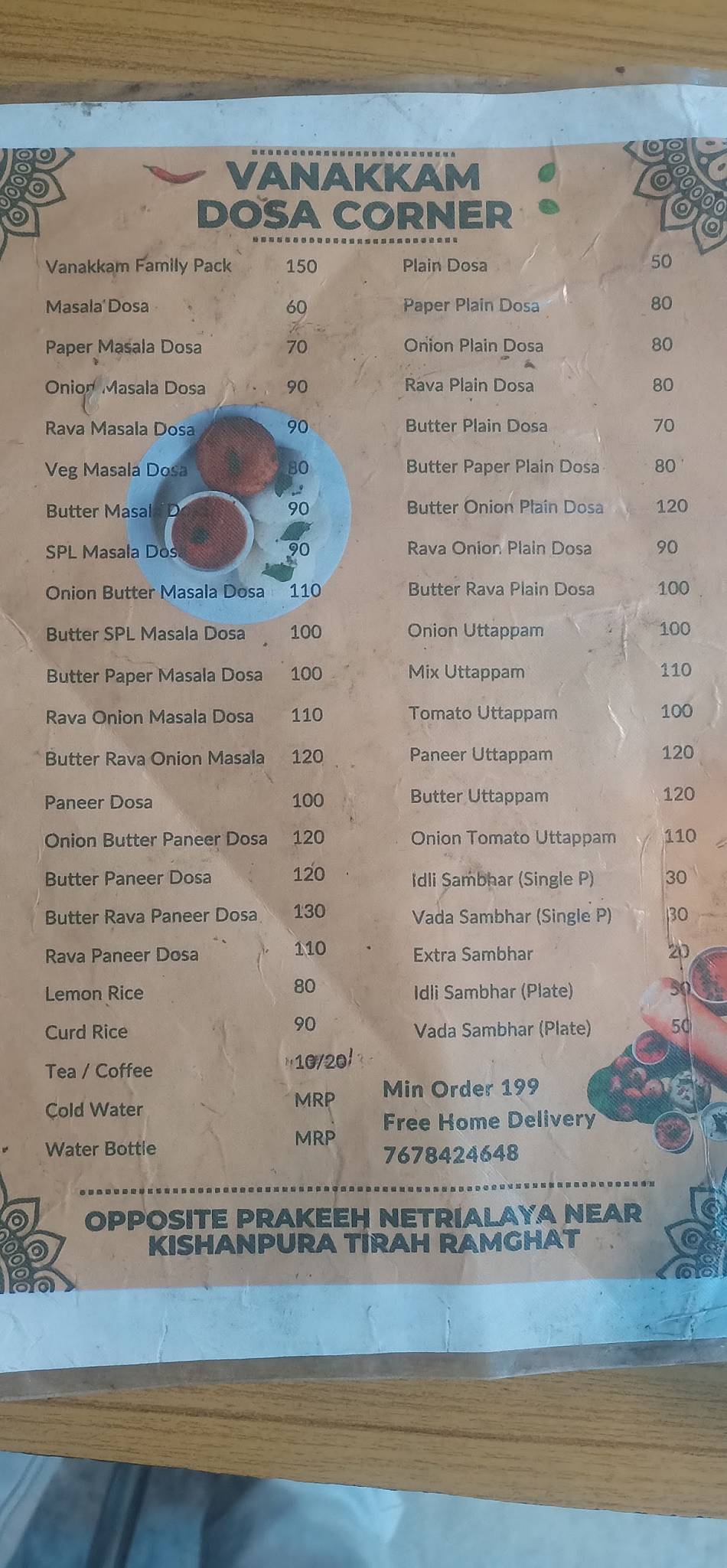 Menu at Vanakkam Dosa Corner & Cafe, Aligarh