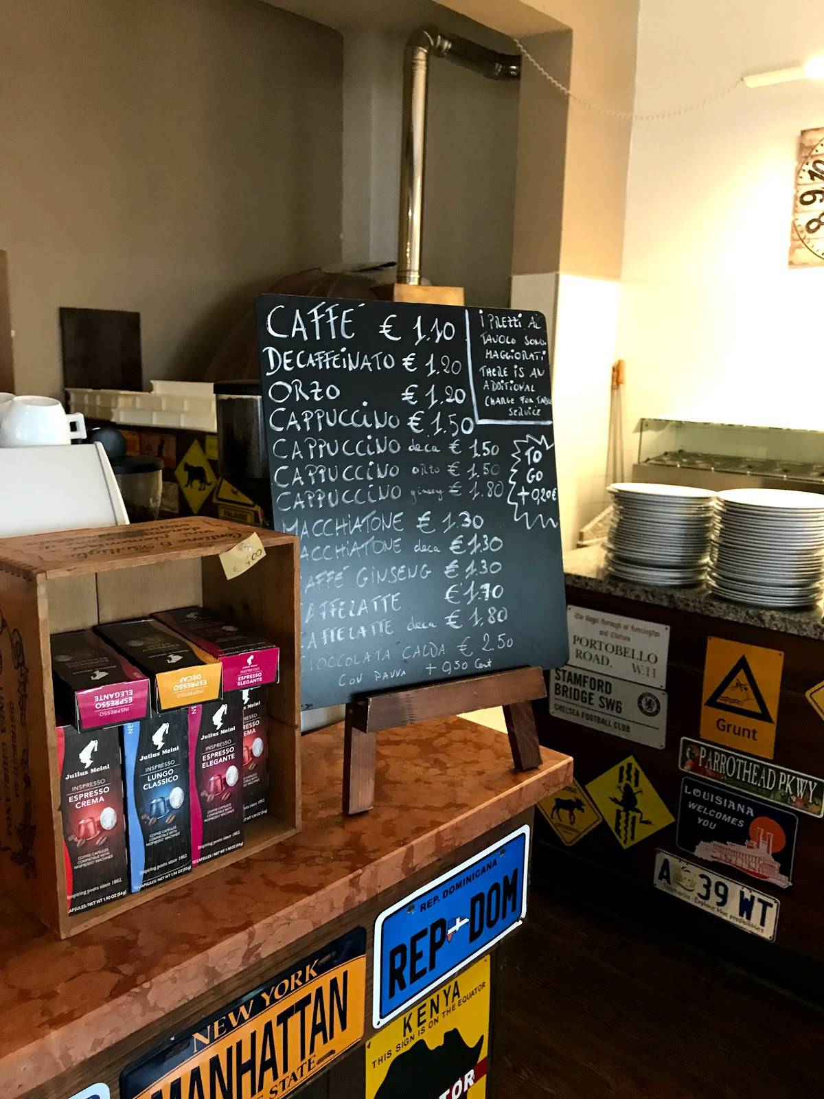 Speisekarte von Vecia Gina cafe, Venedig