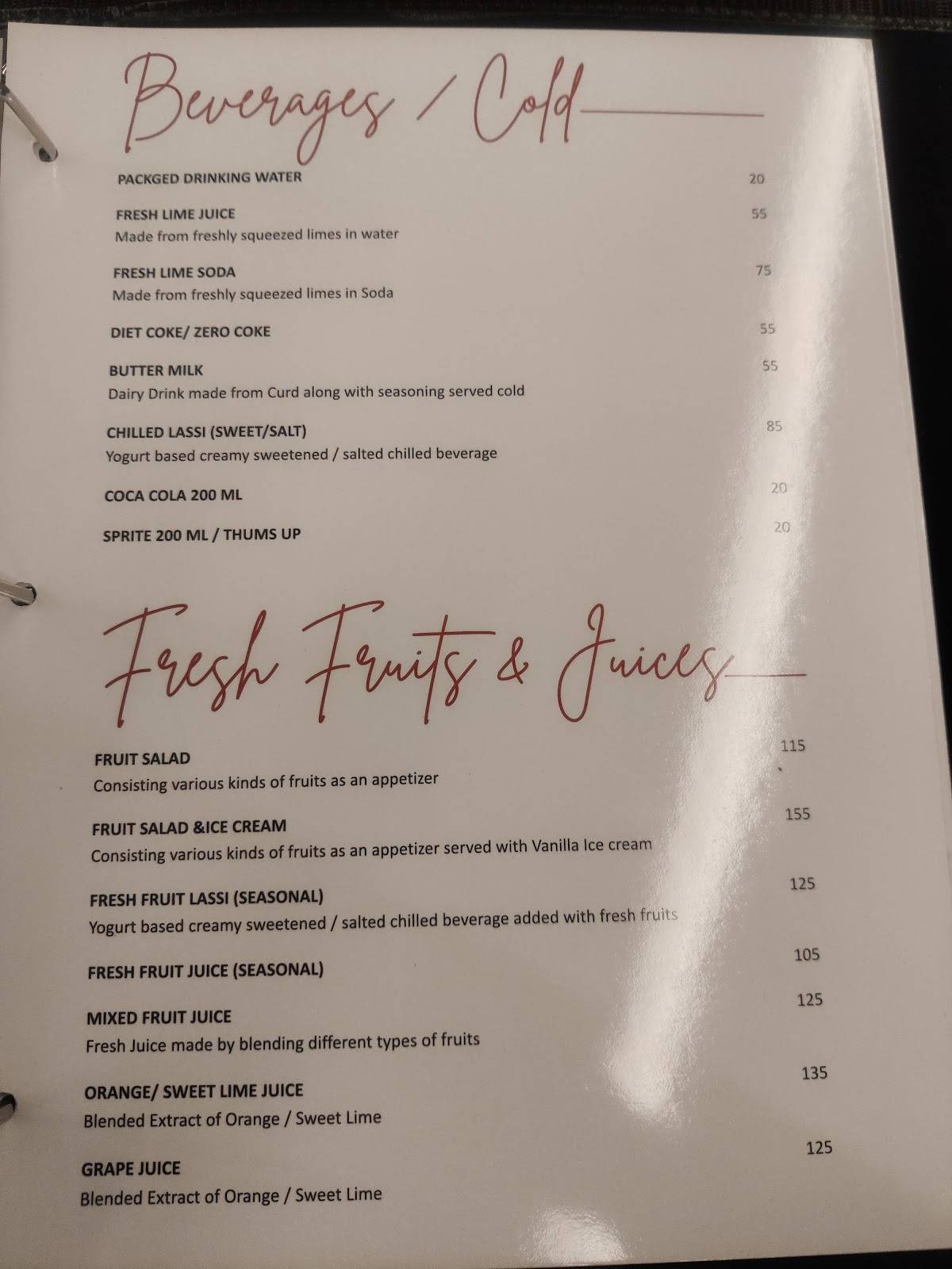 Menu at Vedam Multicuisine Restaurant Sai Maa Hotel & Residency ...