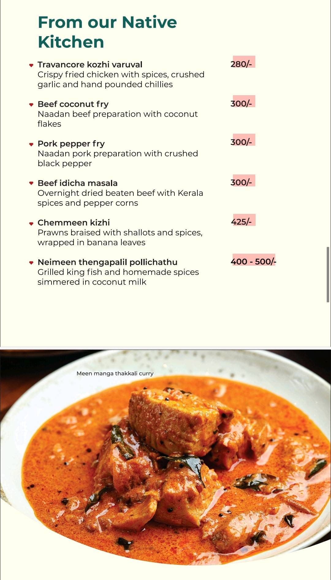 Menu at VELOCITY KOCHI, Ernakulam, Banerji Rd