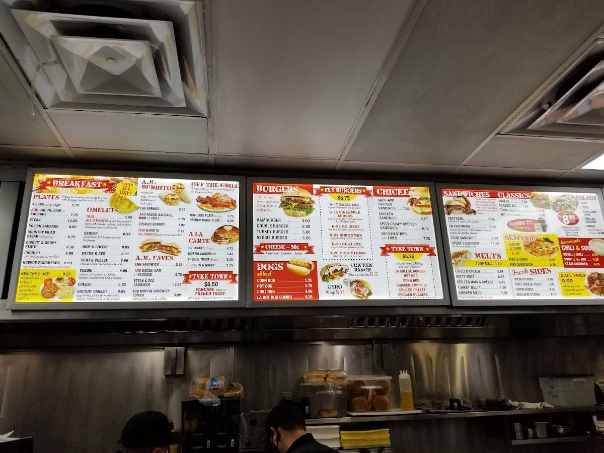 Menu at Victory Diner restaurant, Orange