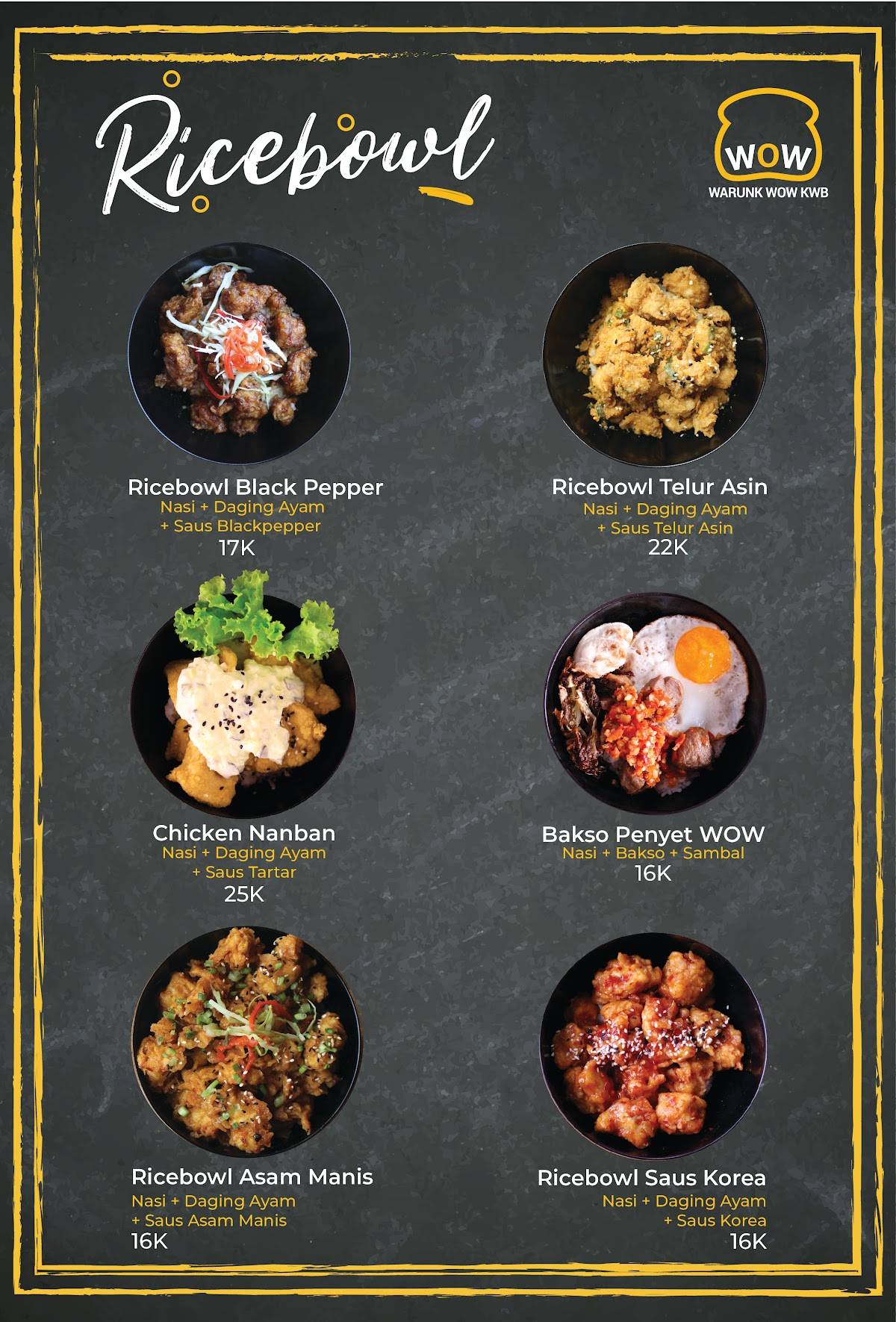 Carta del café WARUNK WOW KWB - Kepanjen, Kepanjen