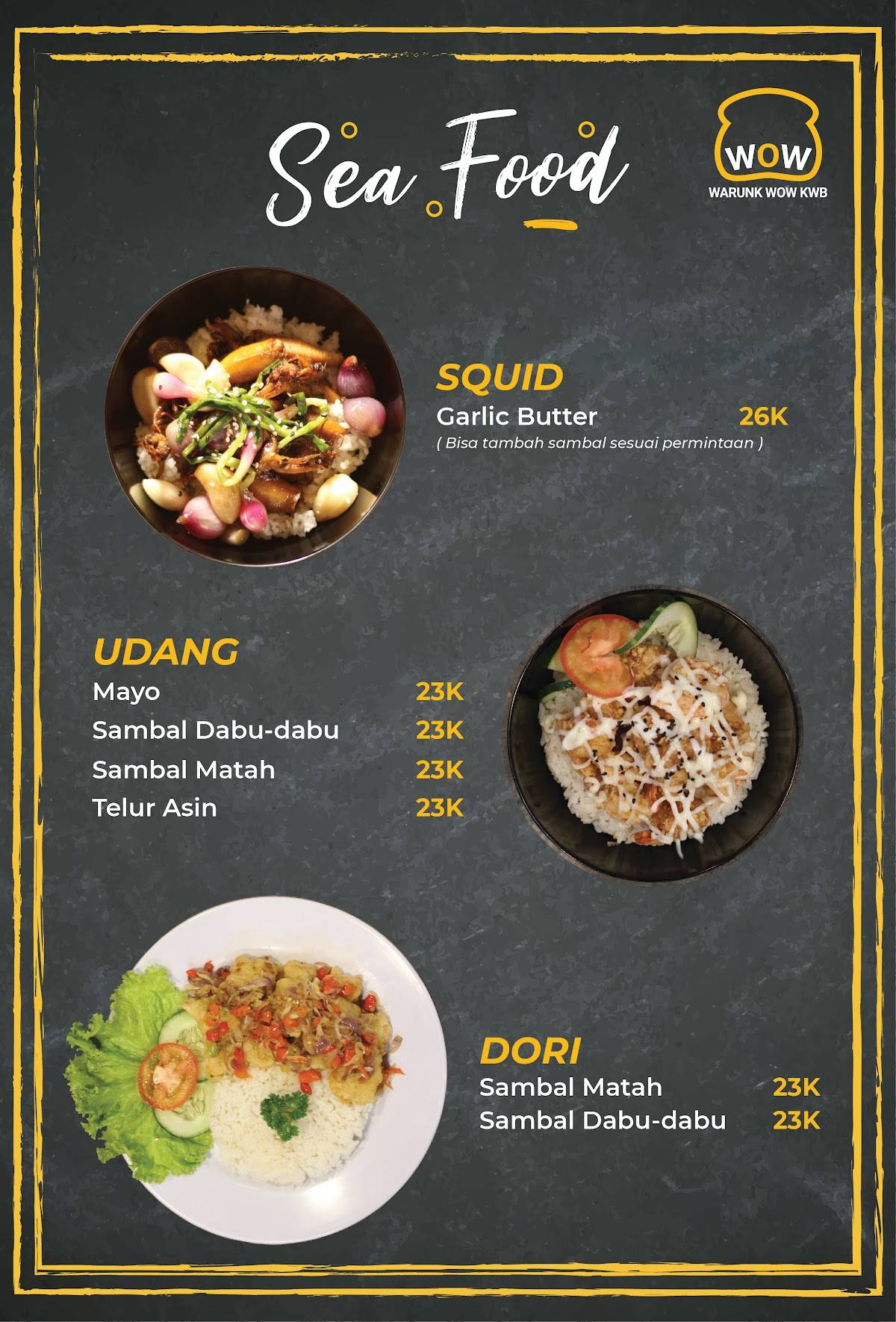 Carta del café WARUNK WOW KWB - Kepanjen, Kepanjen
