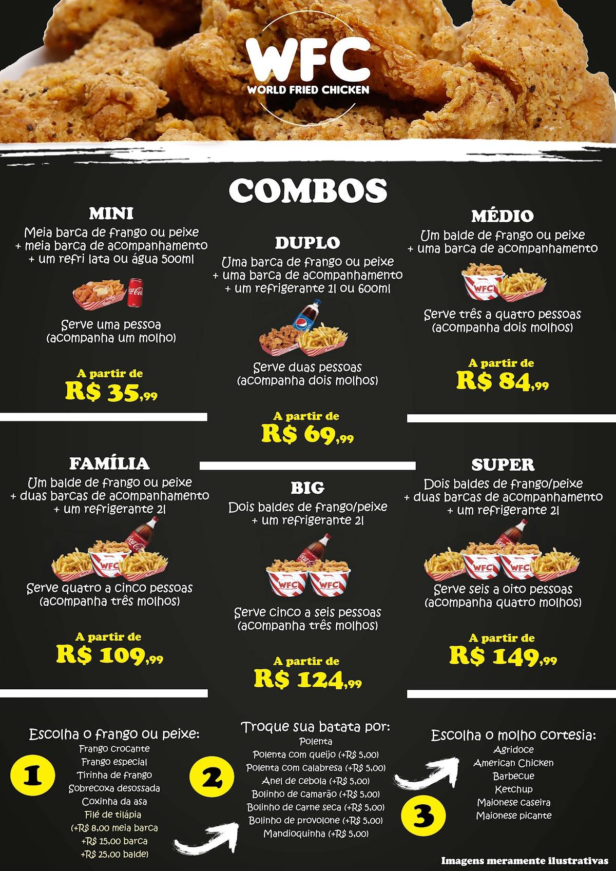 Menu em WFC Frango Frito - Canoas restaurante, Canoas
