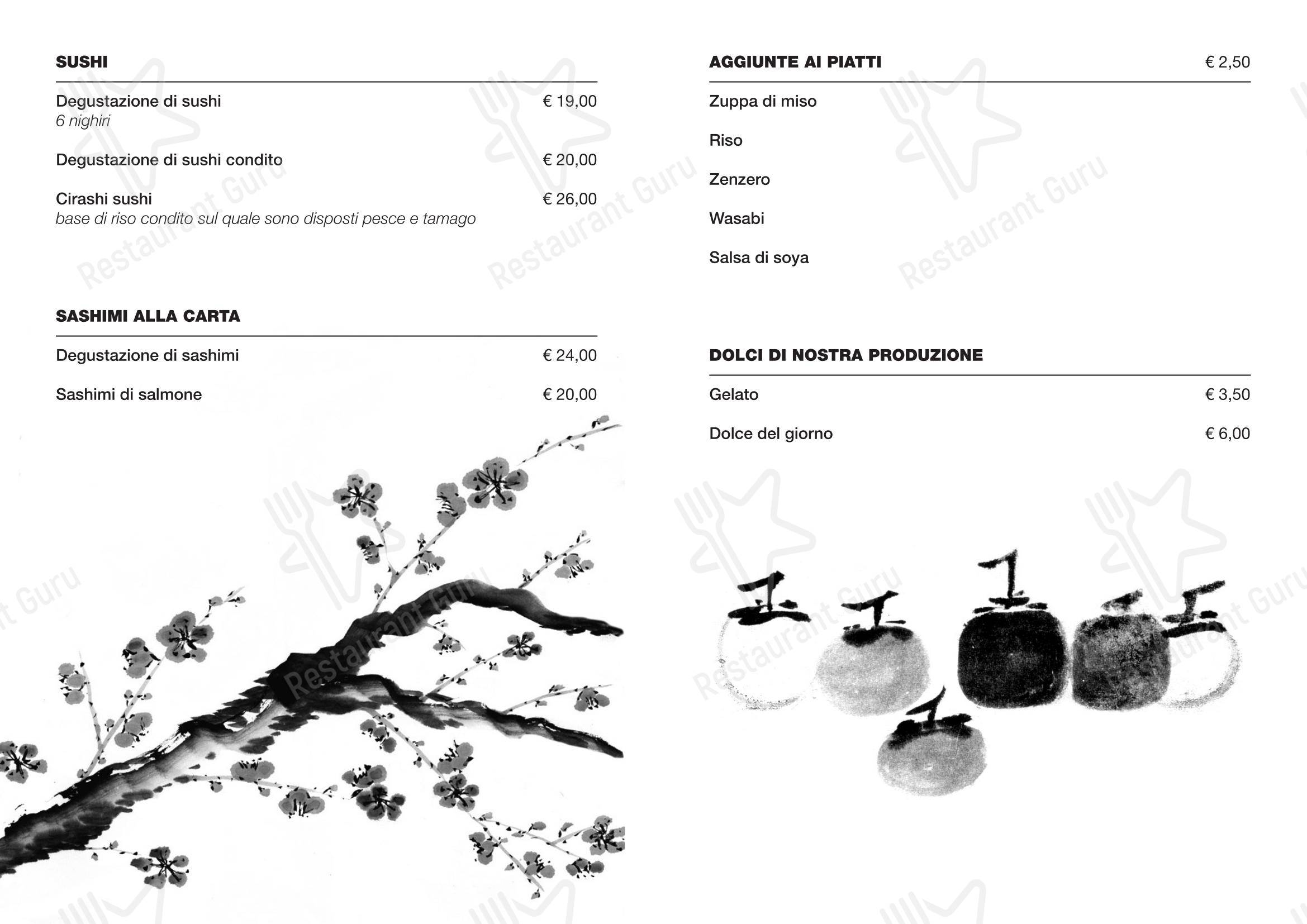 Menu da Wabi Sabi ristorante, Pesaro