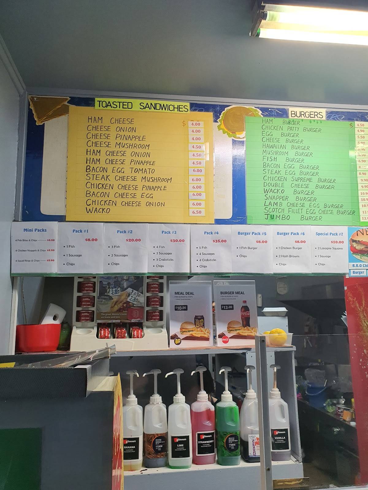Menu at Wacko Burger Bar, Hamilton, 357 Te Rapa Rd