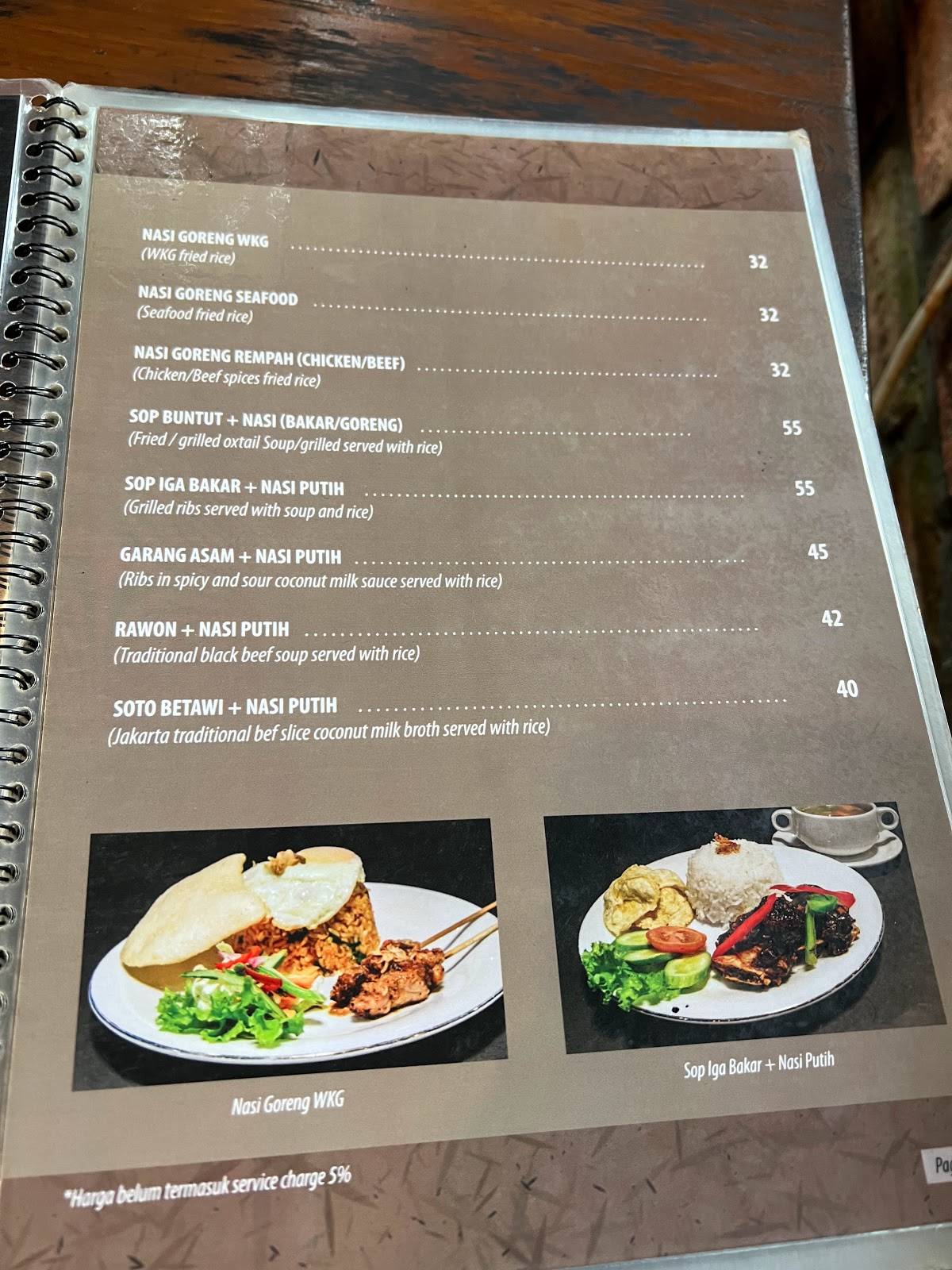 Carta del restaurante Warung Kopi Gunung, Rancabali, Jl. Terusan ...