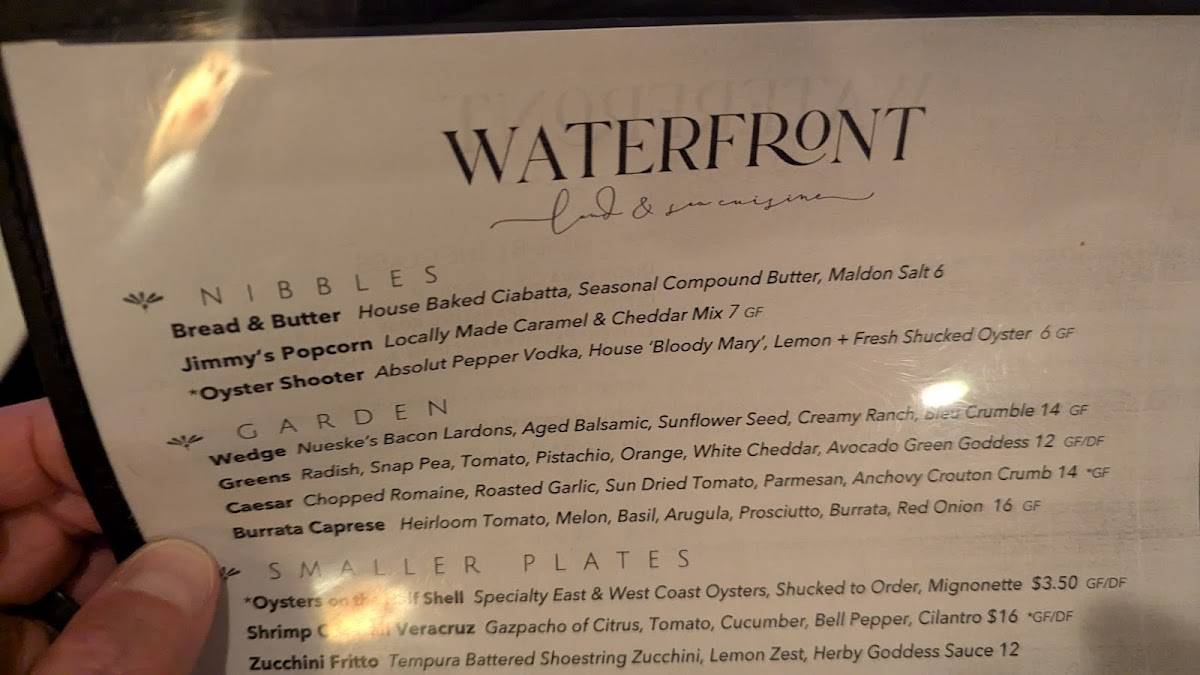 Menu at Waterfront Restaurant, Sister Bay, WI-42