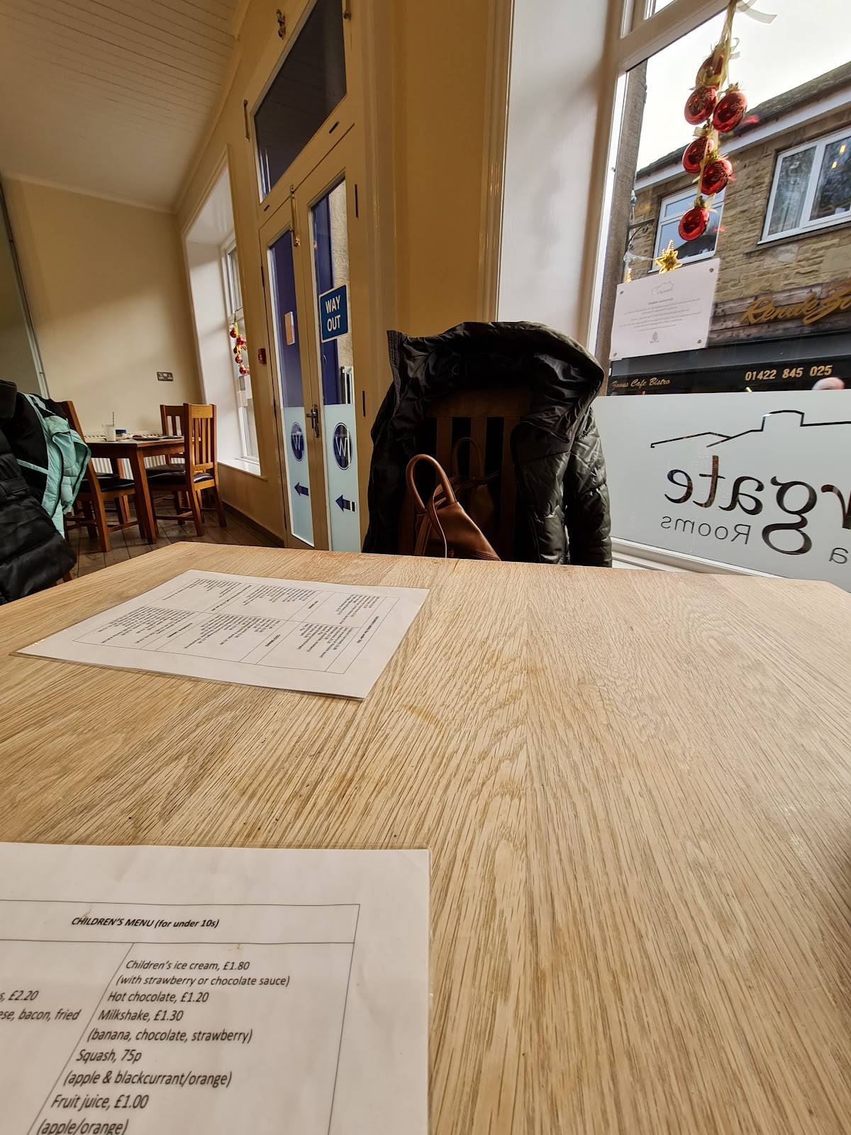 Menu at Watergate Tea Rooms cafe, Hebden Bridge