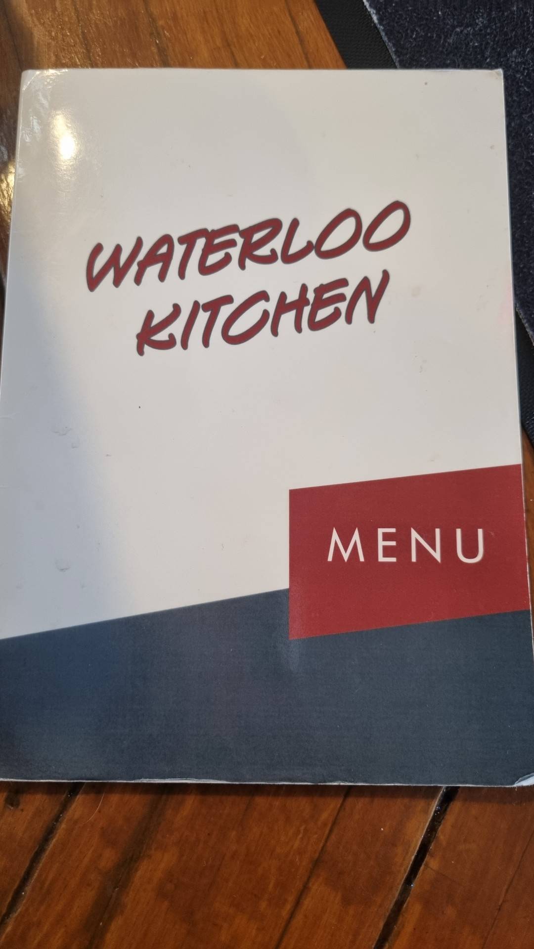 Menu at Waterloo Tavern pub & bar, Gravesend