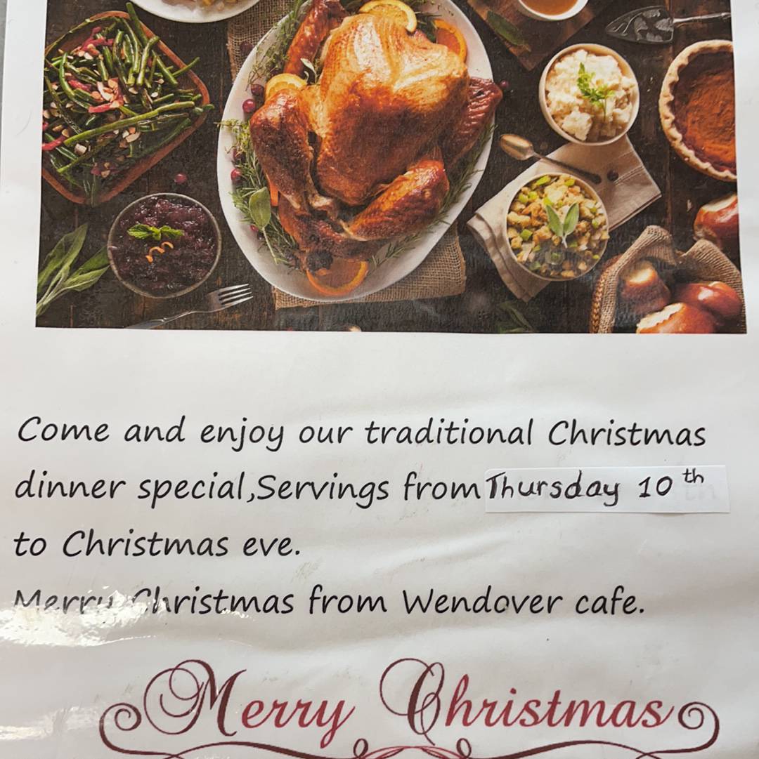 Menu at Wendover Caffe Bedford restaurant, Bedford