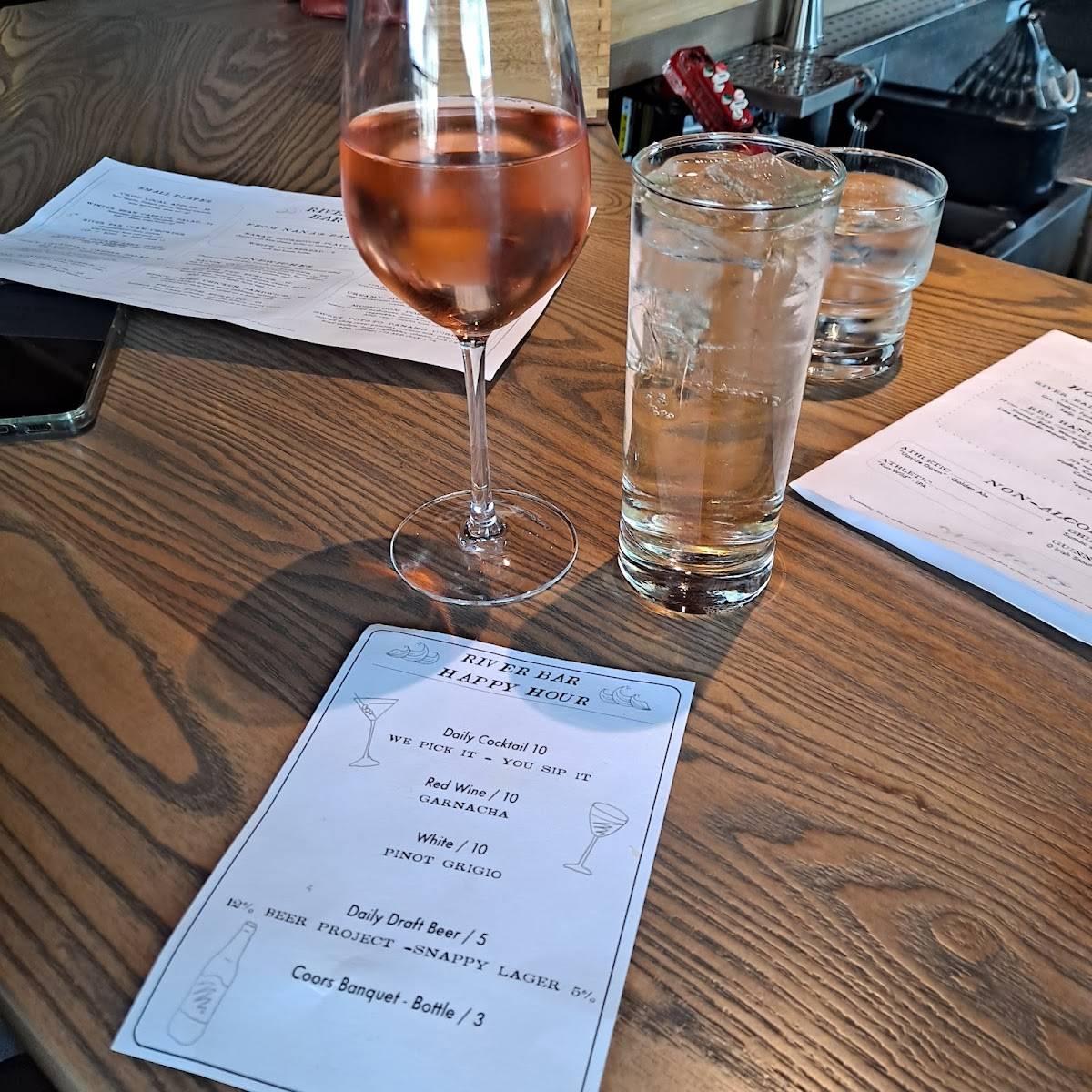 Menu at River Bar, Westerly