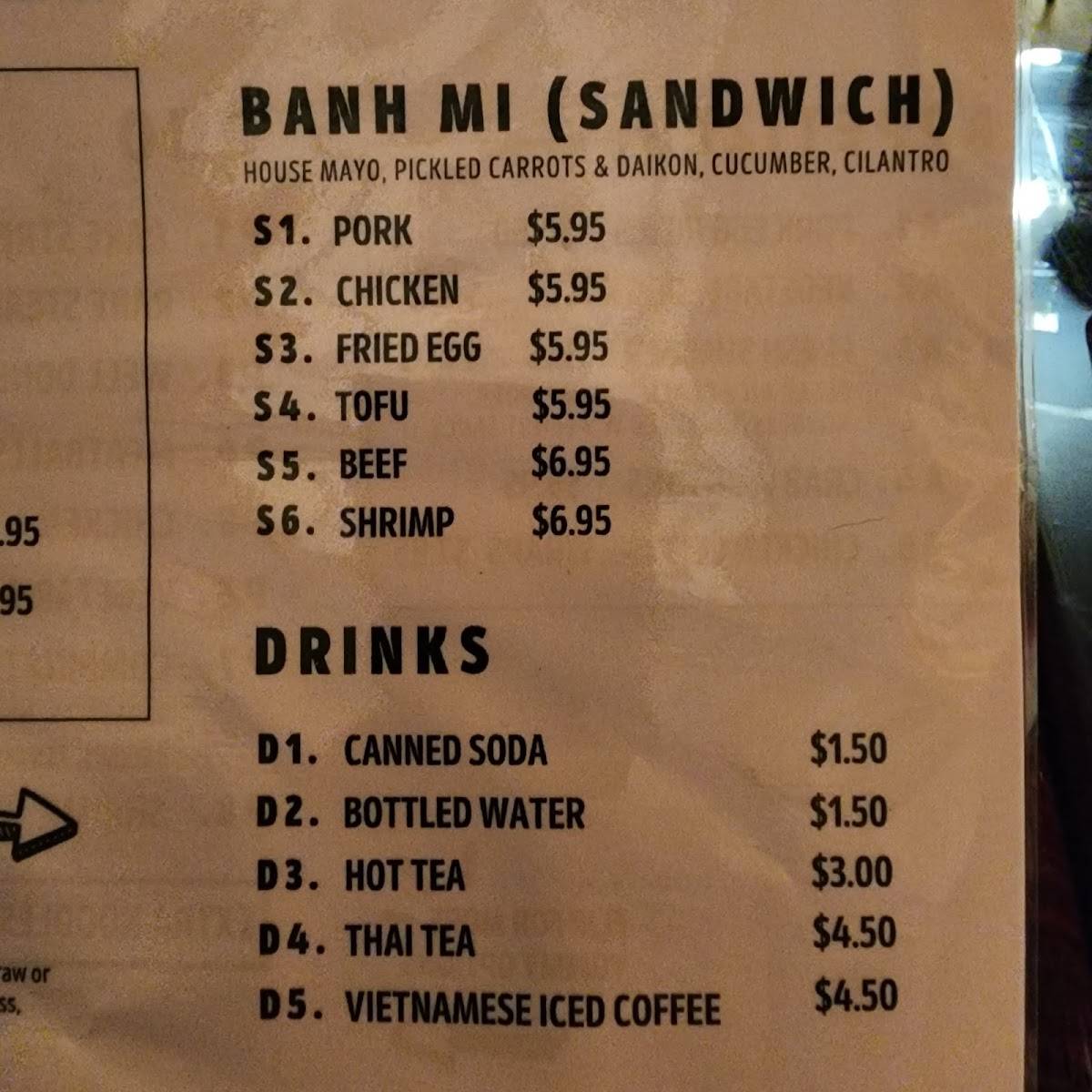 Menu at What Da Pho restaurant, Winston-Salem