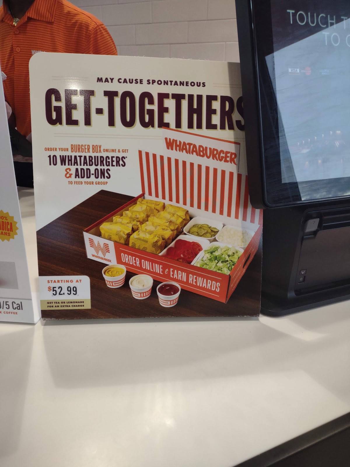 Menu at Whataburger fast food, Lake Charles, Country Club Rd
