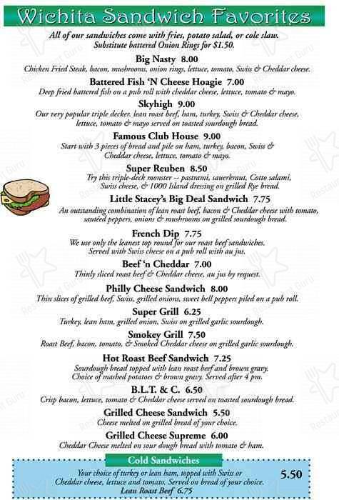 Menu at Wichita Pub, Clackamas