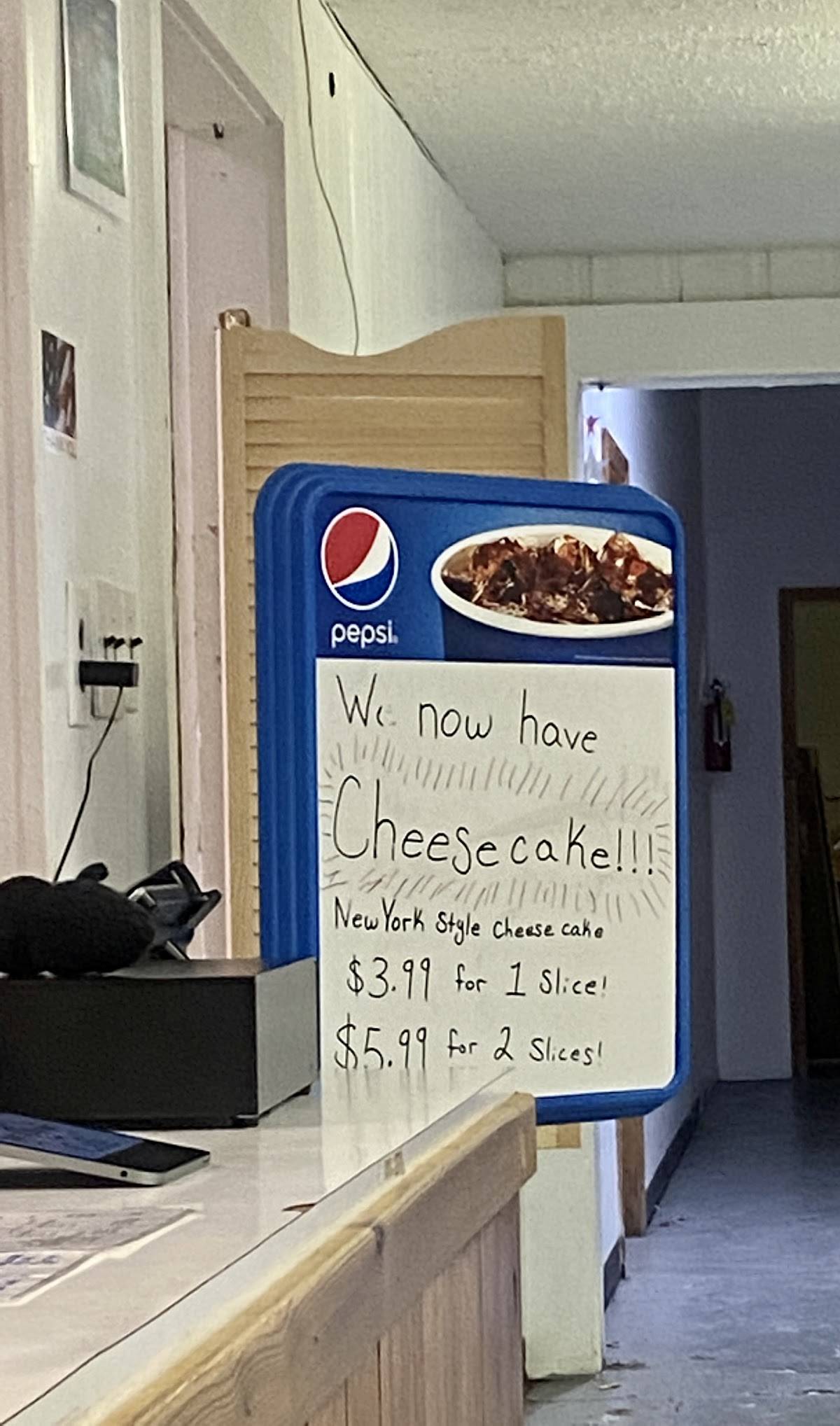Menu at Will-O-Wisp Café restaurant, Gatesville