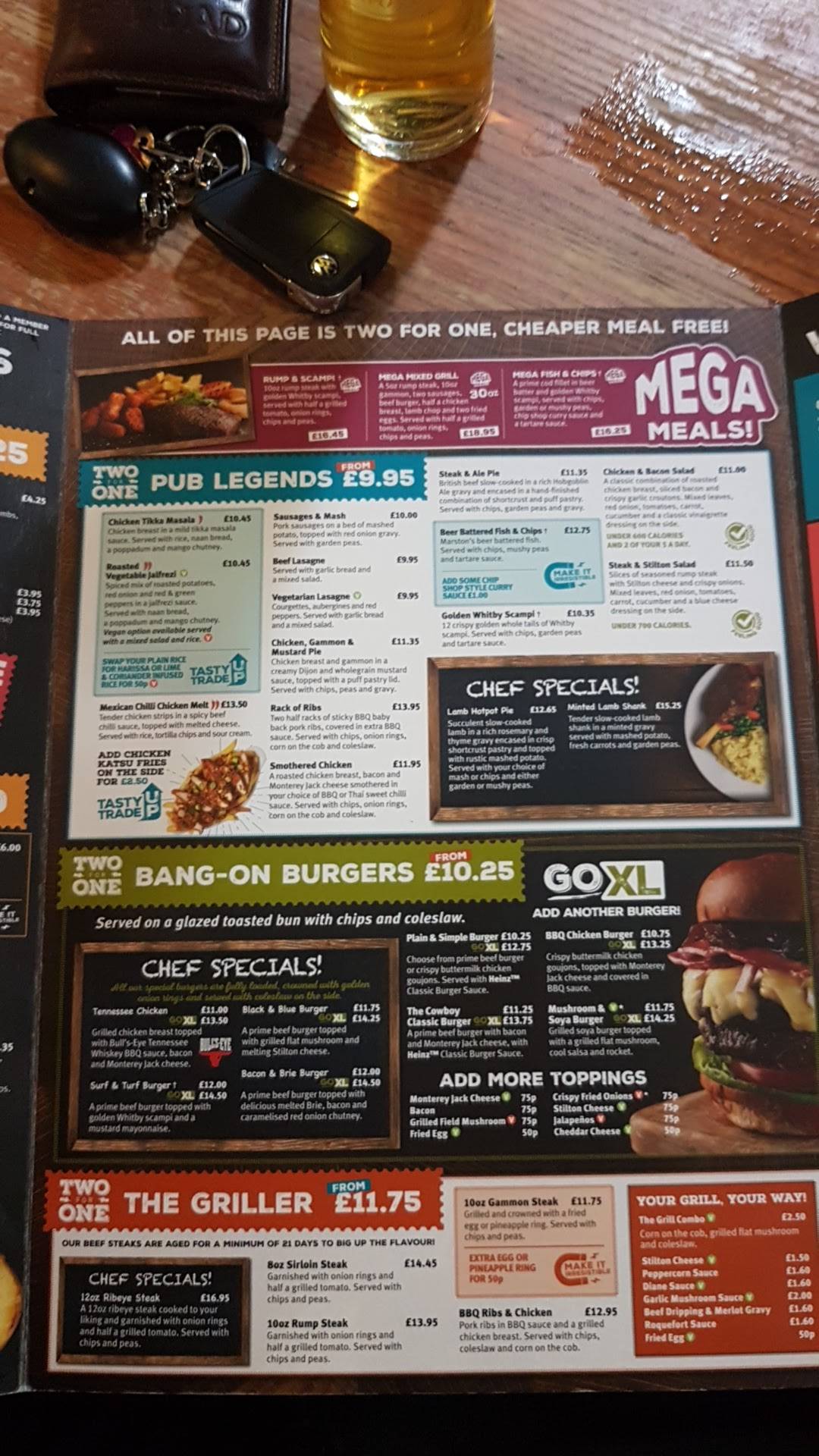 Menu at Willow Tree pub & bar, Brynmawr