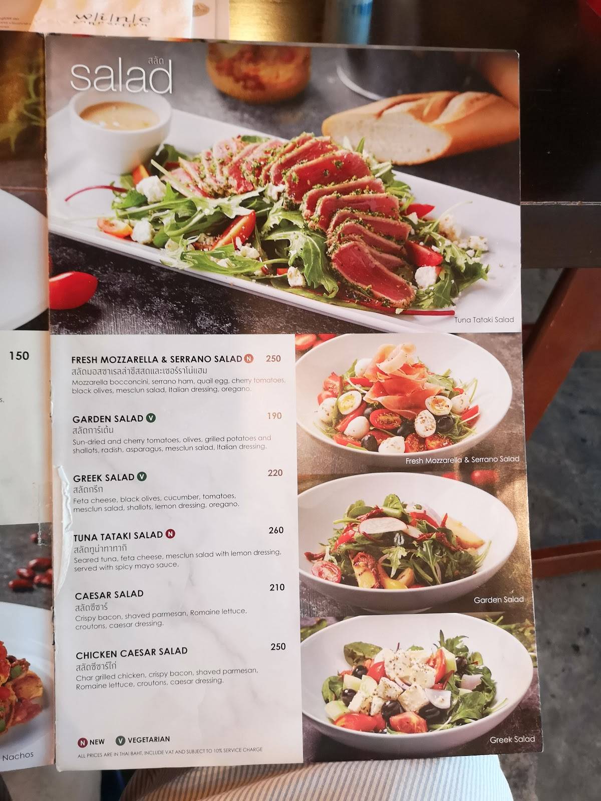 Menu at Wine Connection restaurant, Bangkok, 511 The Walk Nawamin Project